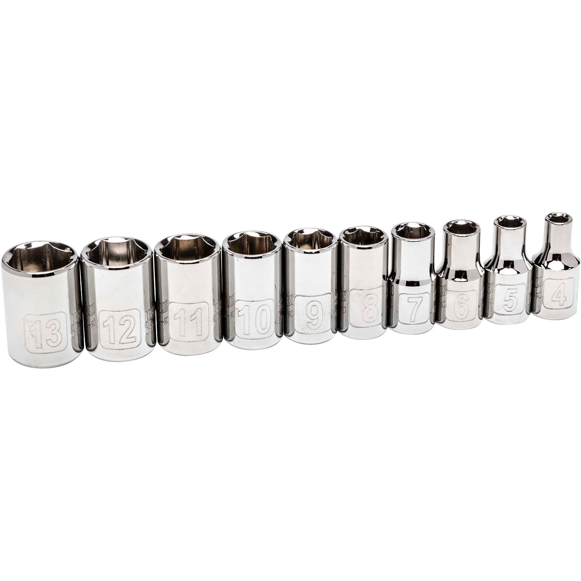 Klutch 10-Pc. Metric Socket Set, 1/4in. Drive | Northern Tool