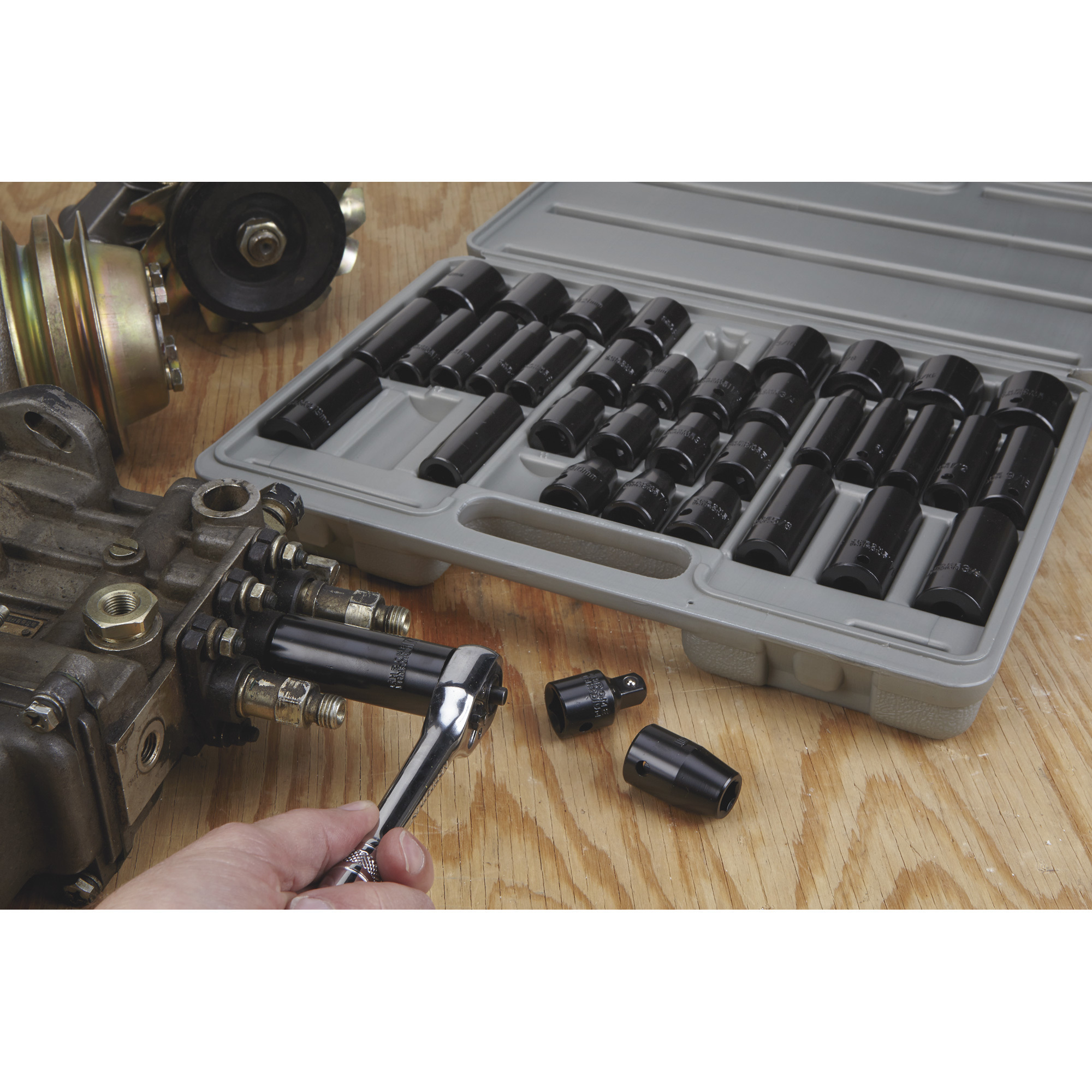 Klutch Impact Socket Set, 3/8in. and 1/2in. Drive, 38-Pc., SAE & Metric | Northern Tool