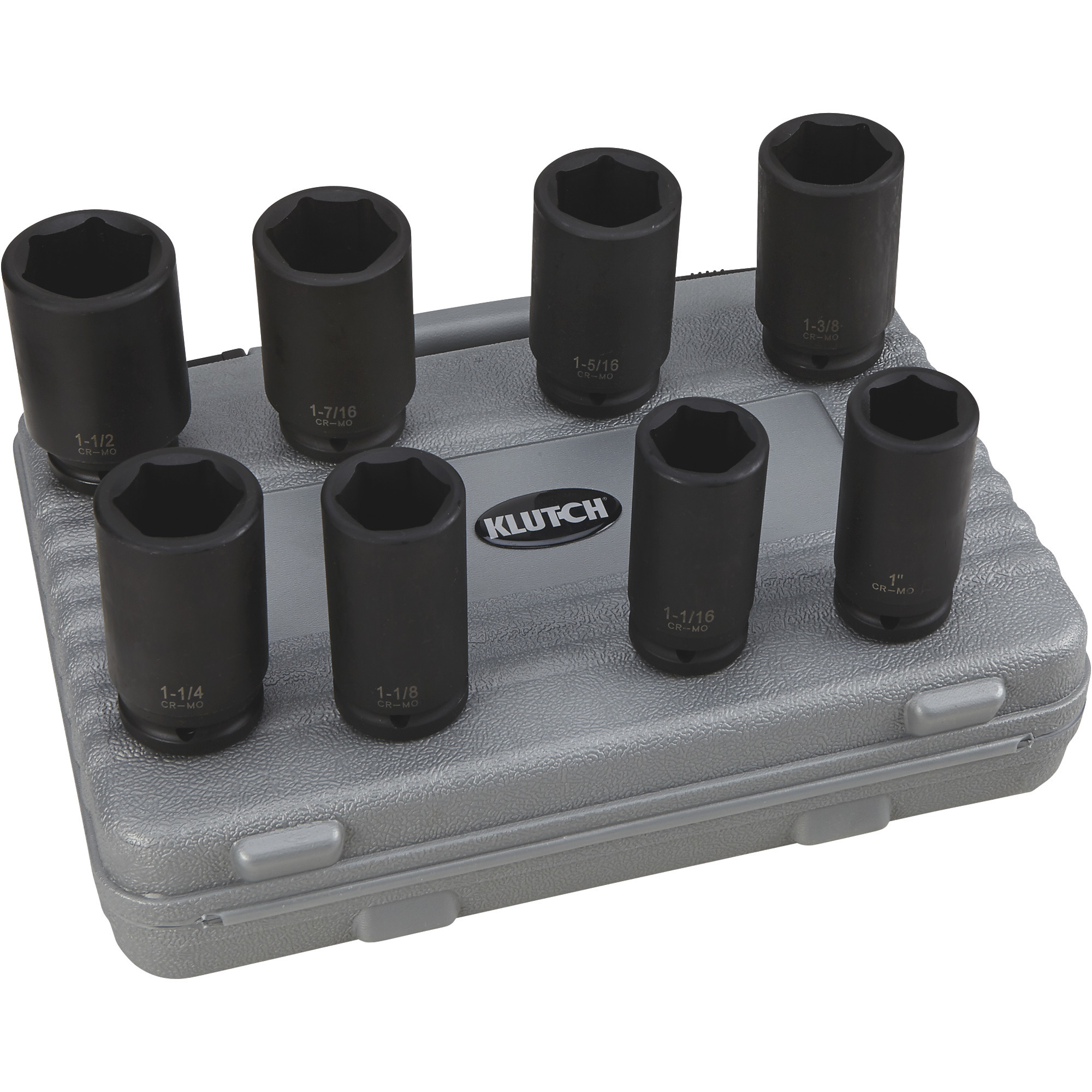 Klutch Impact Socket Set, 8 Pcs., 3/4in. Drive, SAE, Deep | Northern Tool