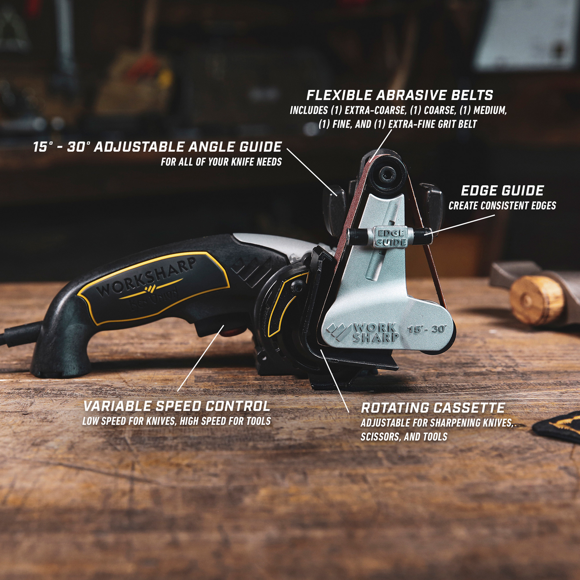 Work Sharp Ken Onion Edition Knife and Tool Electric Sharpener (WSKTS ...