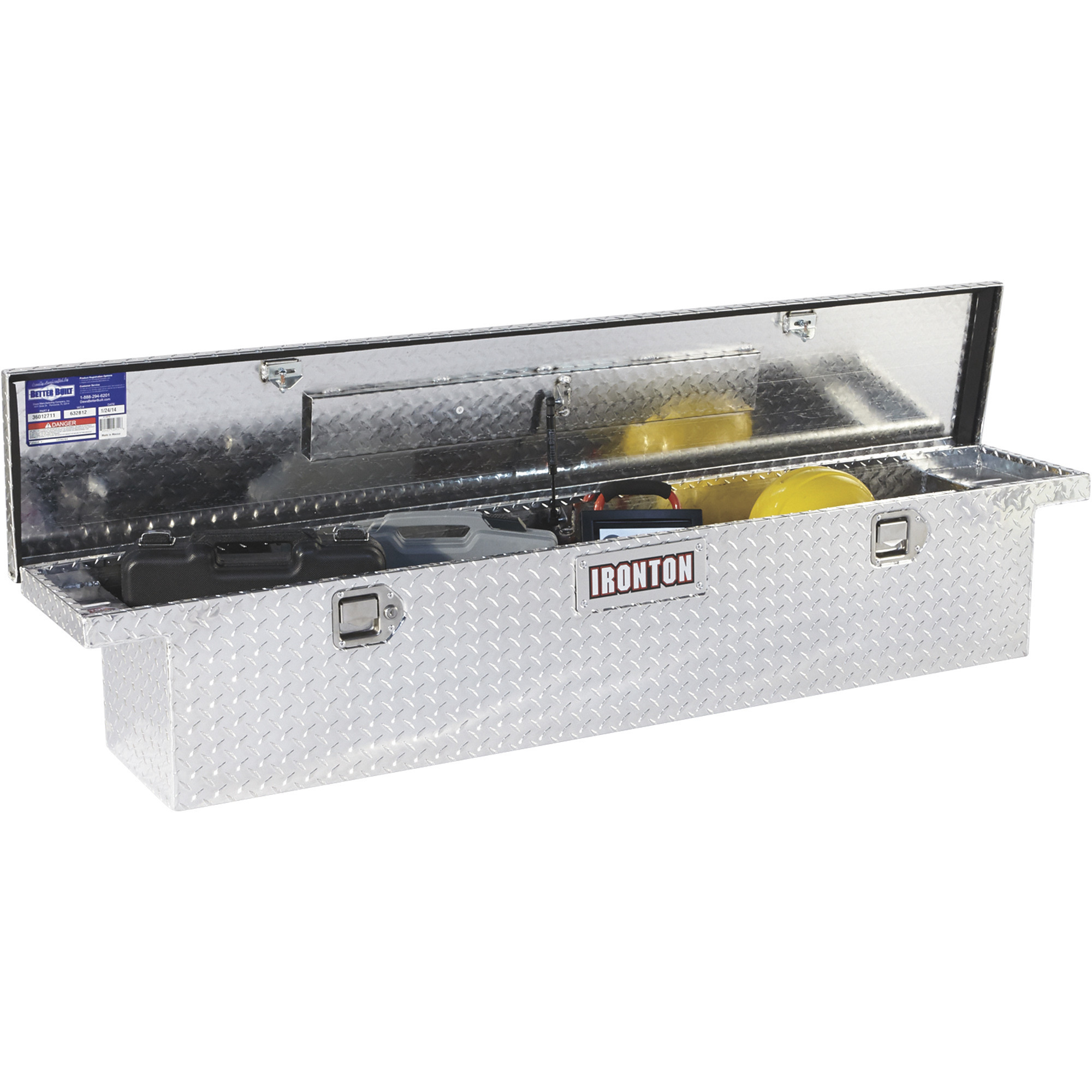 Ironton Slim Low Profile Crossover Truck Tool Box, Aluminum, Diamond ...