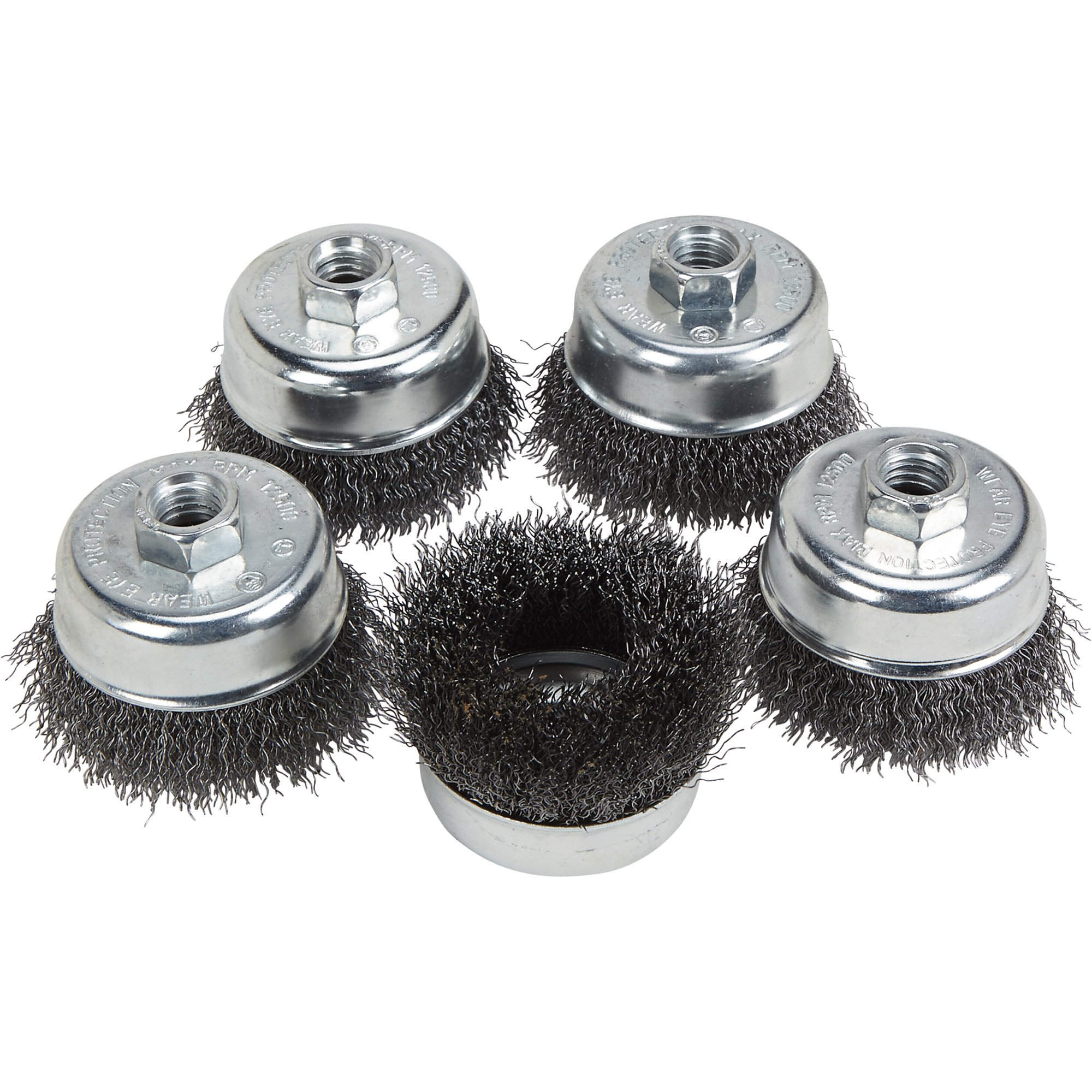 Klutch 3in. Crimped Wire Cup Brushes — 5-Pk. | Northern Tool