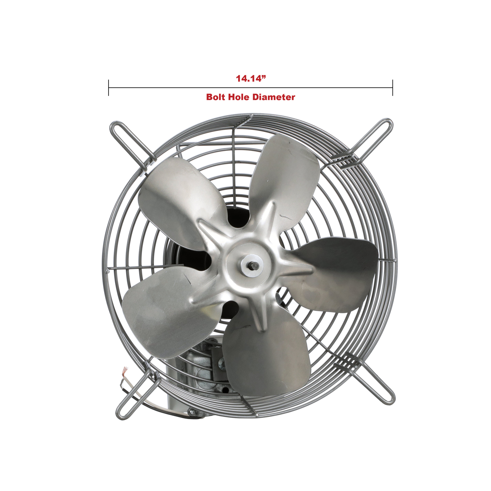 TPI, Guard-Mounted Exhaust Fan, Drive Type Direct, Fan Diameter 10 in ...