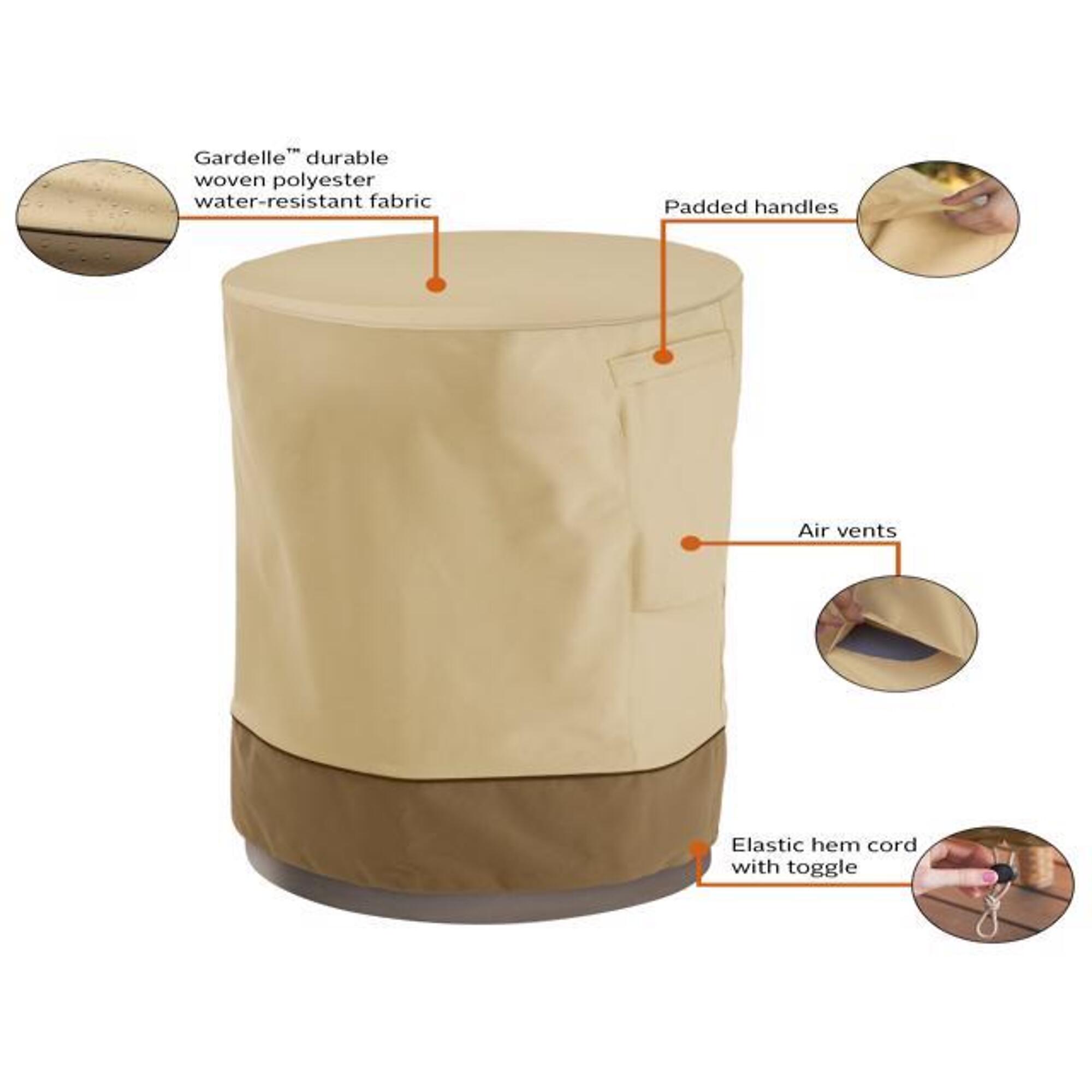 Classic Accessories Veranda 12in. Round Fire Column Cover, Tan ...