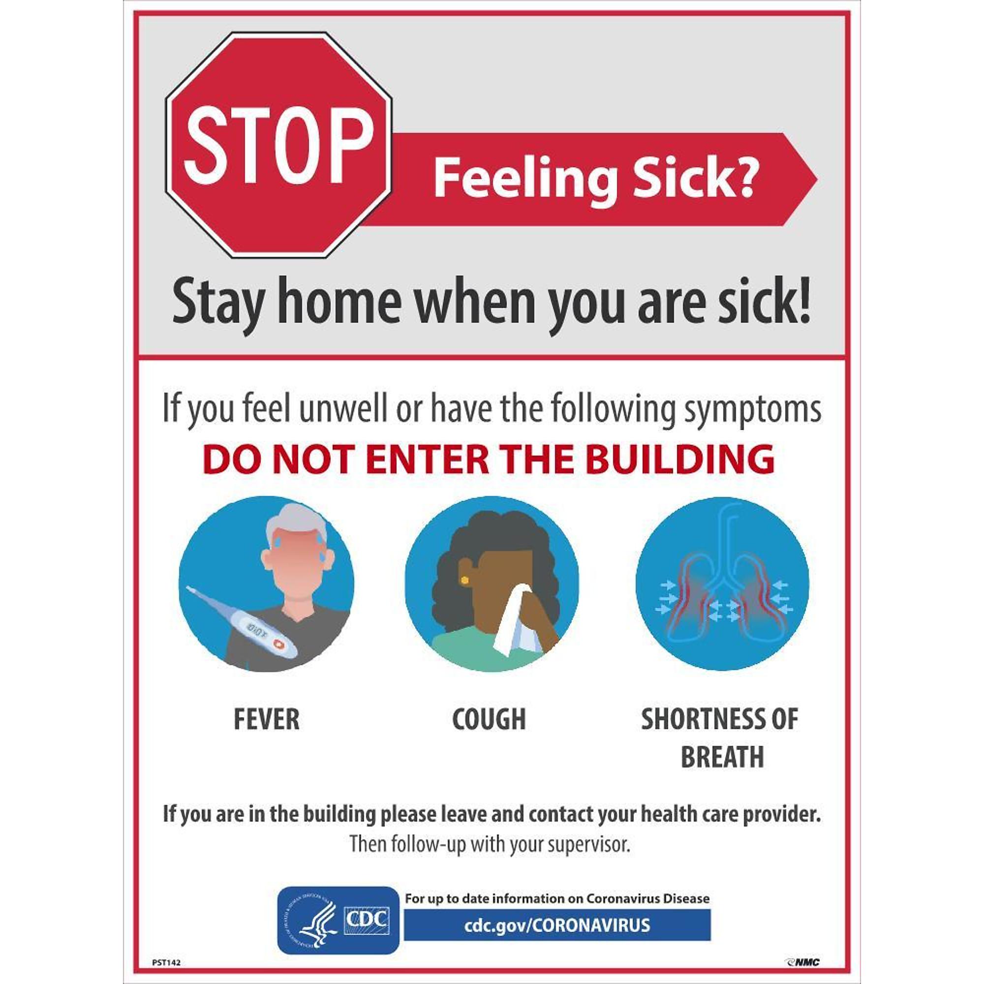 National Marker Pandemic Signage, Sign Message Stay Home When You Are ...