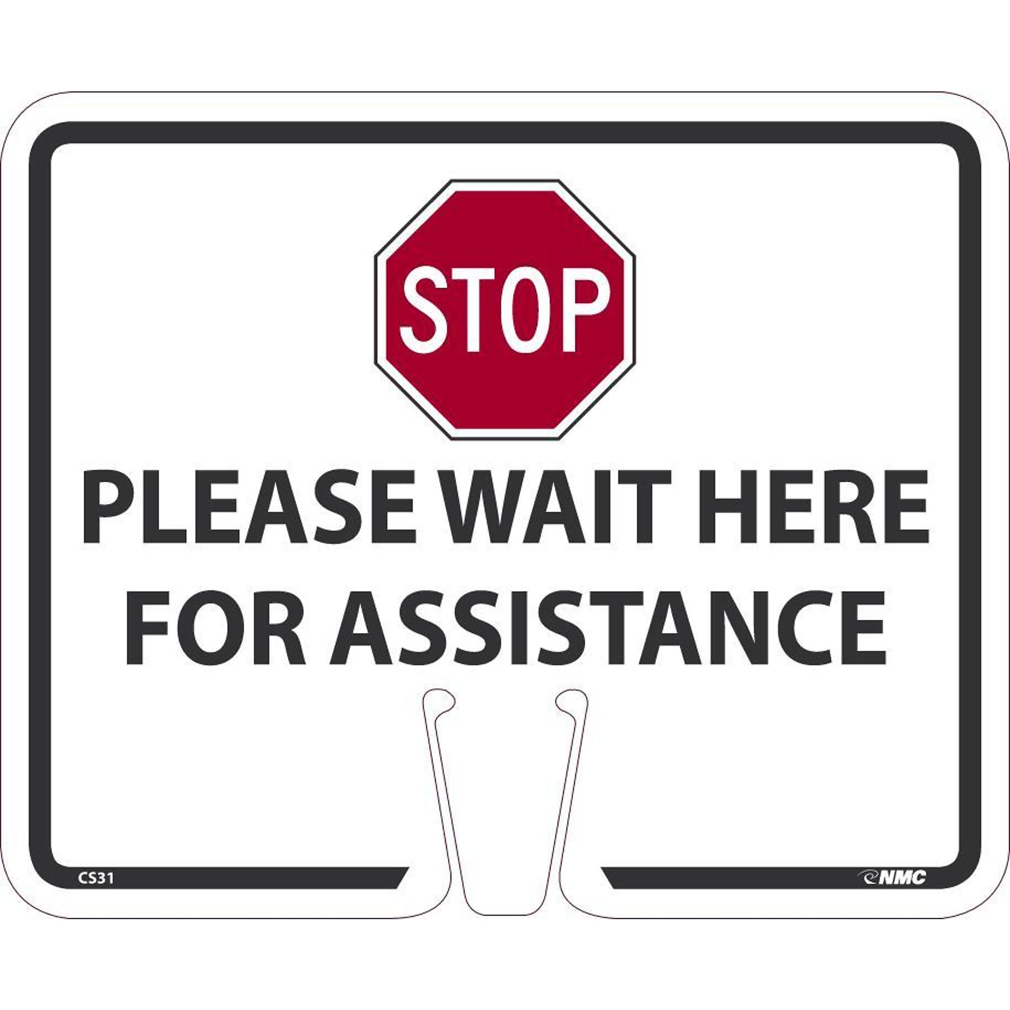 National Marker Pandemic Signage, Sign Message PLEASE WAIT HERE FOR ...