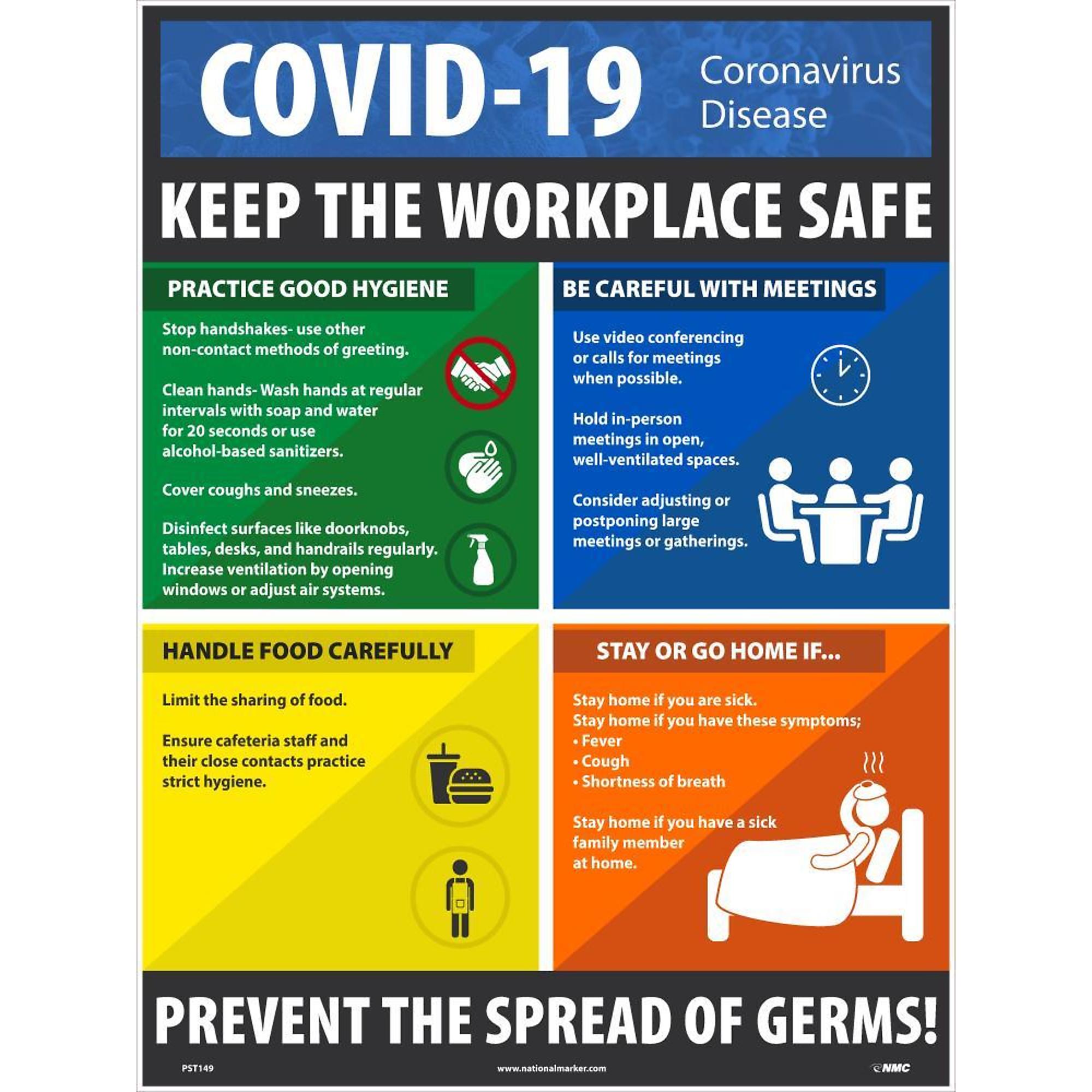 National Marker Pandemic Signage, Sign Message COVID-19 Coronavirus ...