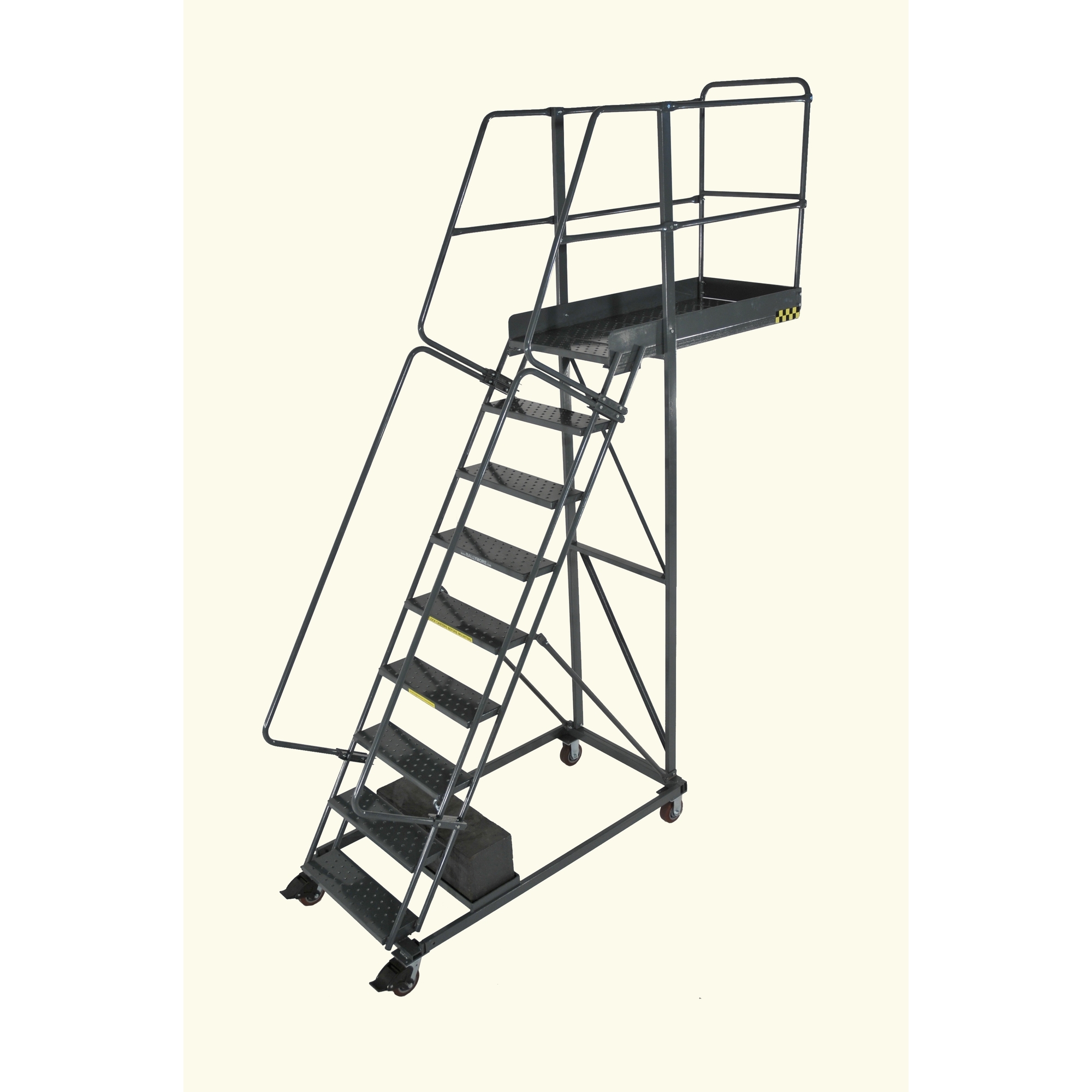 Ballymore, Rolling Ladder, Overall Height 130 in, Steps 9, Material ... Ballymore, Rolling Ladder, Overall Height 130 in, Steps 9, Material ...