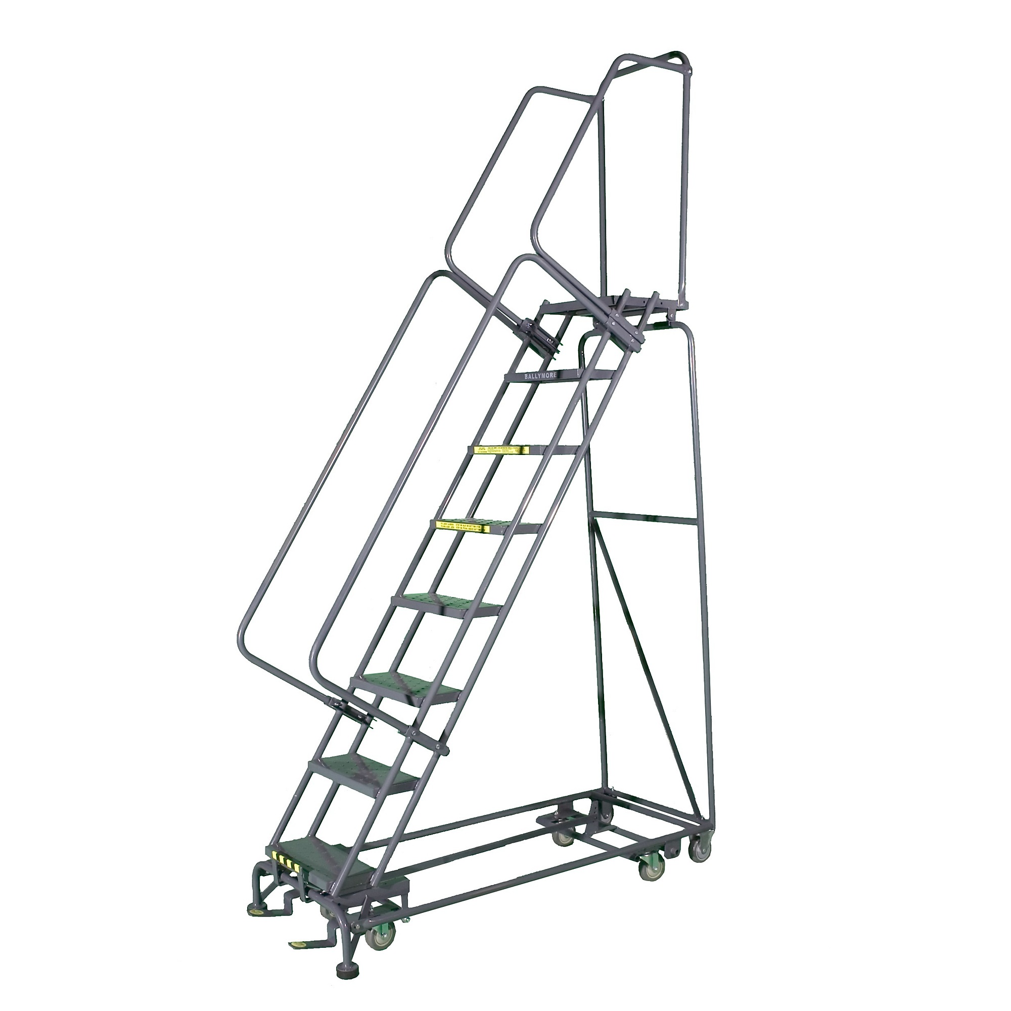 Ballymore Rolling Ladder, Overall Height 150 in, Steps 12, Material ...