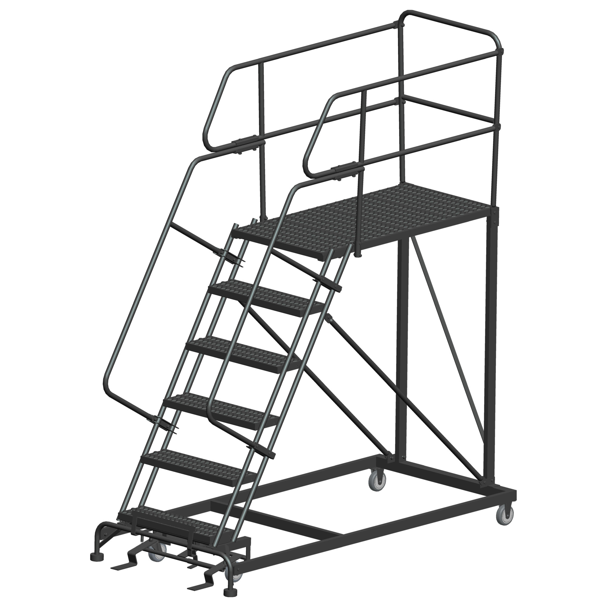 Ballymore, Rolling Work Platform, Overall Height 96 in, Steps 6 ...