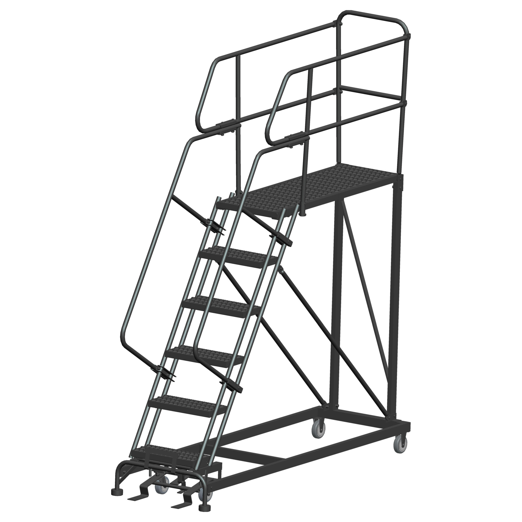 Ballymore, Rolling Work Platform, Overall Height 96 in, Steps 6 ...