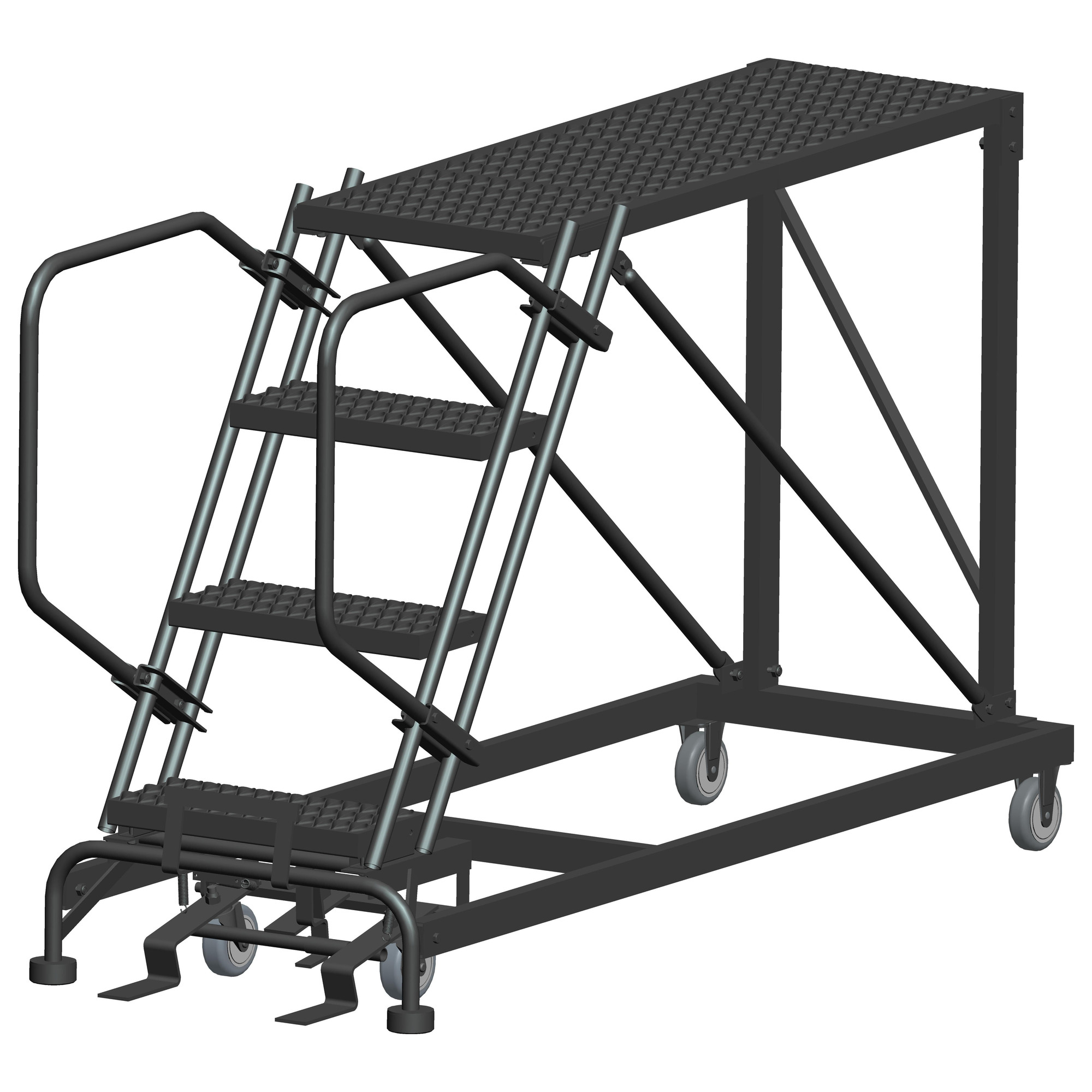 Ballymore, Rolling Work Platform, Overall Height 40 in, Steps 4 ...