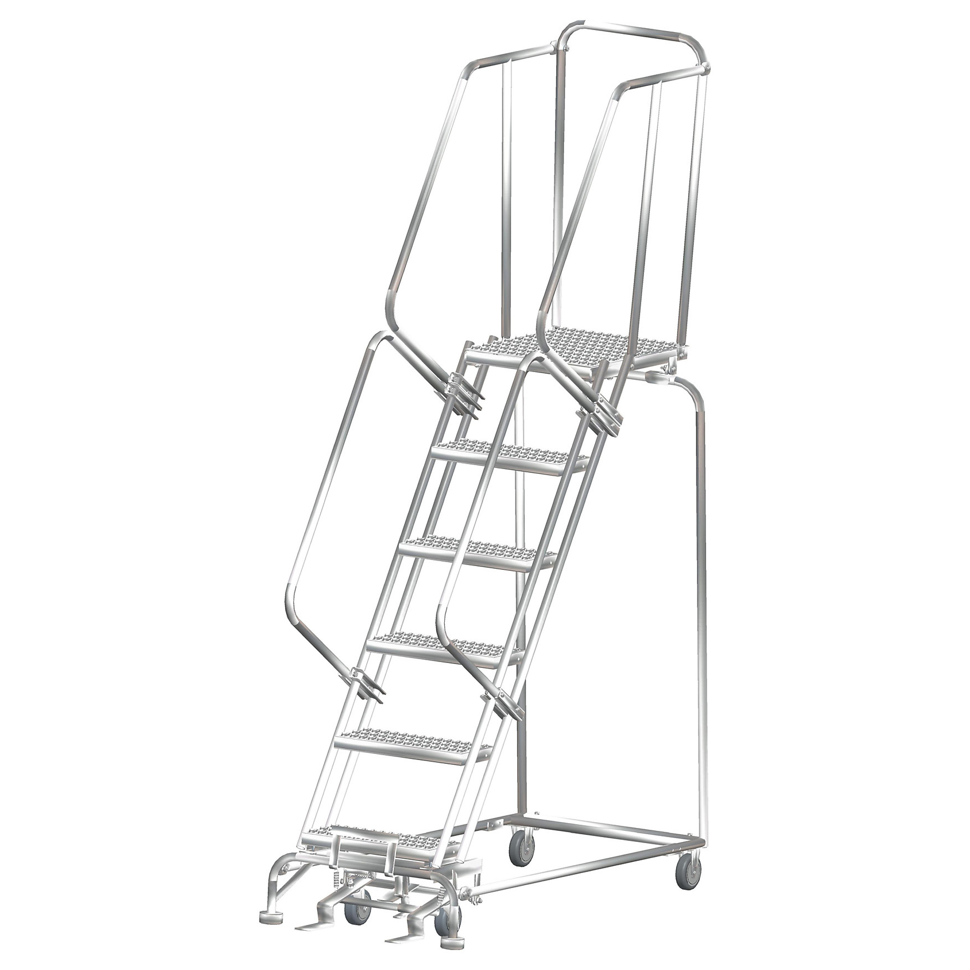 Ballymore, Stainless Steel Rolling Ladder, Overall Height 93 in, Steps ...