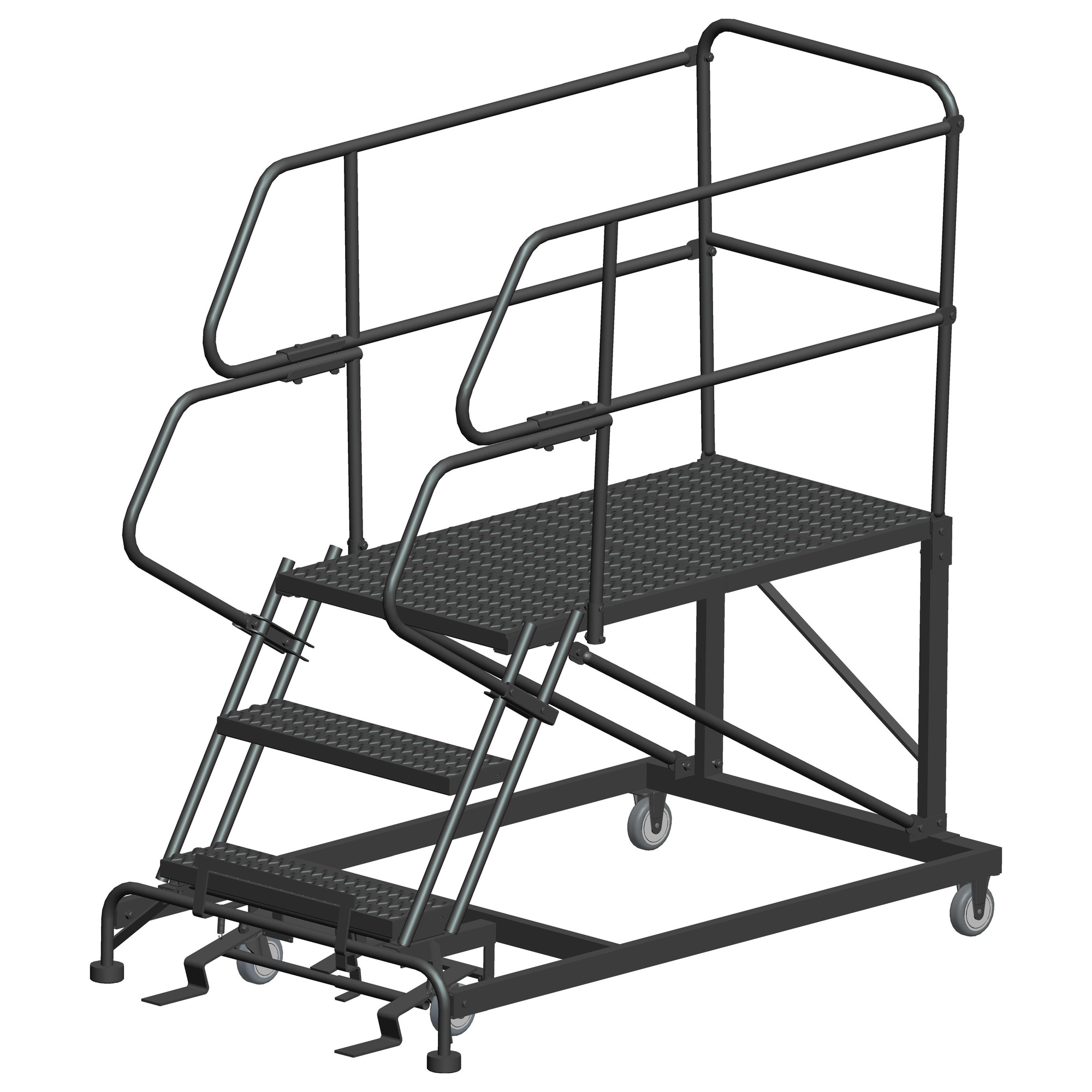 Ballymore, Rolling Work Platform, Overall Height 66 in, Steps 3 ...