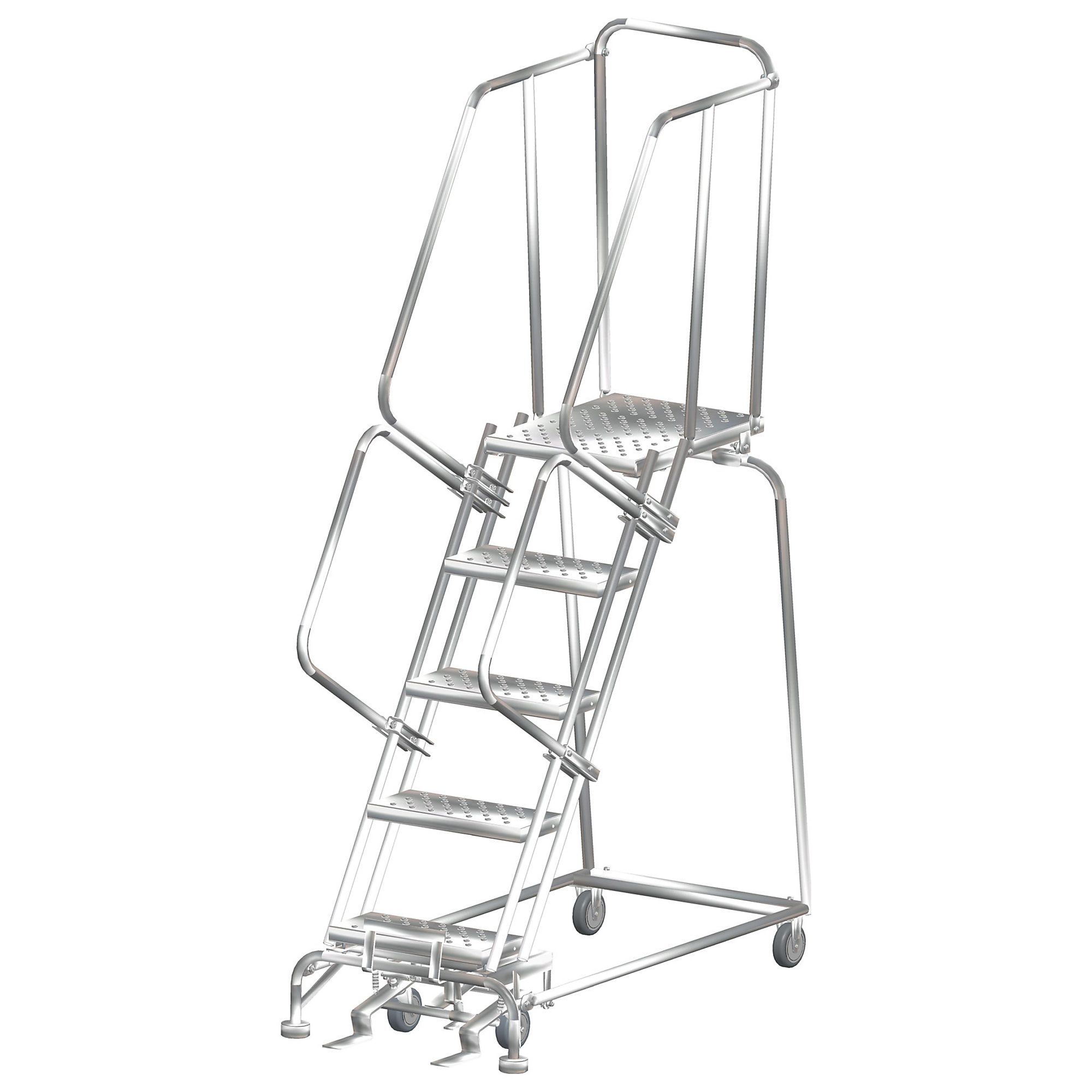 Ballymore, Stainless Steel Rolling Ladder, Overall Height 83 in, Steps ...