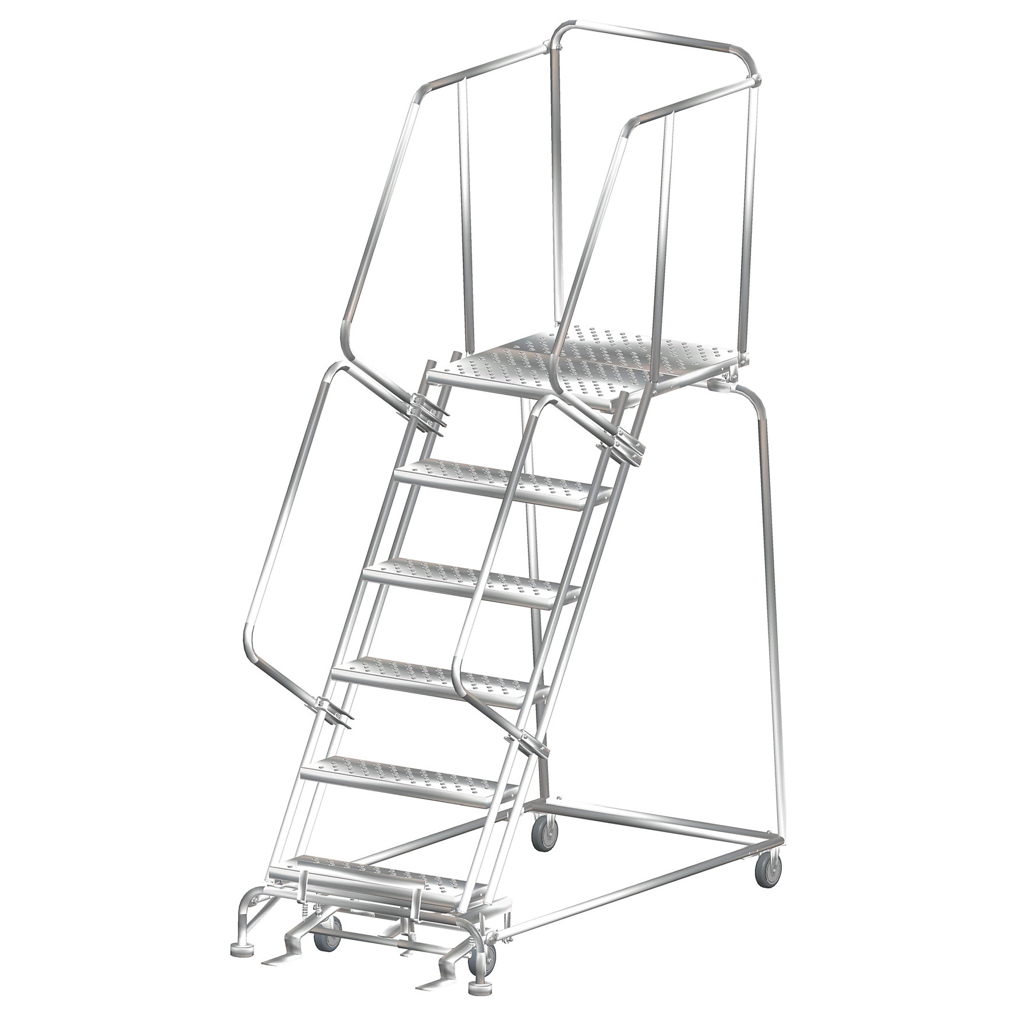 Ballymore, Stainless Steel Rolling Ladder, Overall Height 93 in, Steps ...