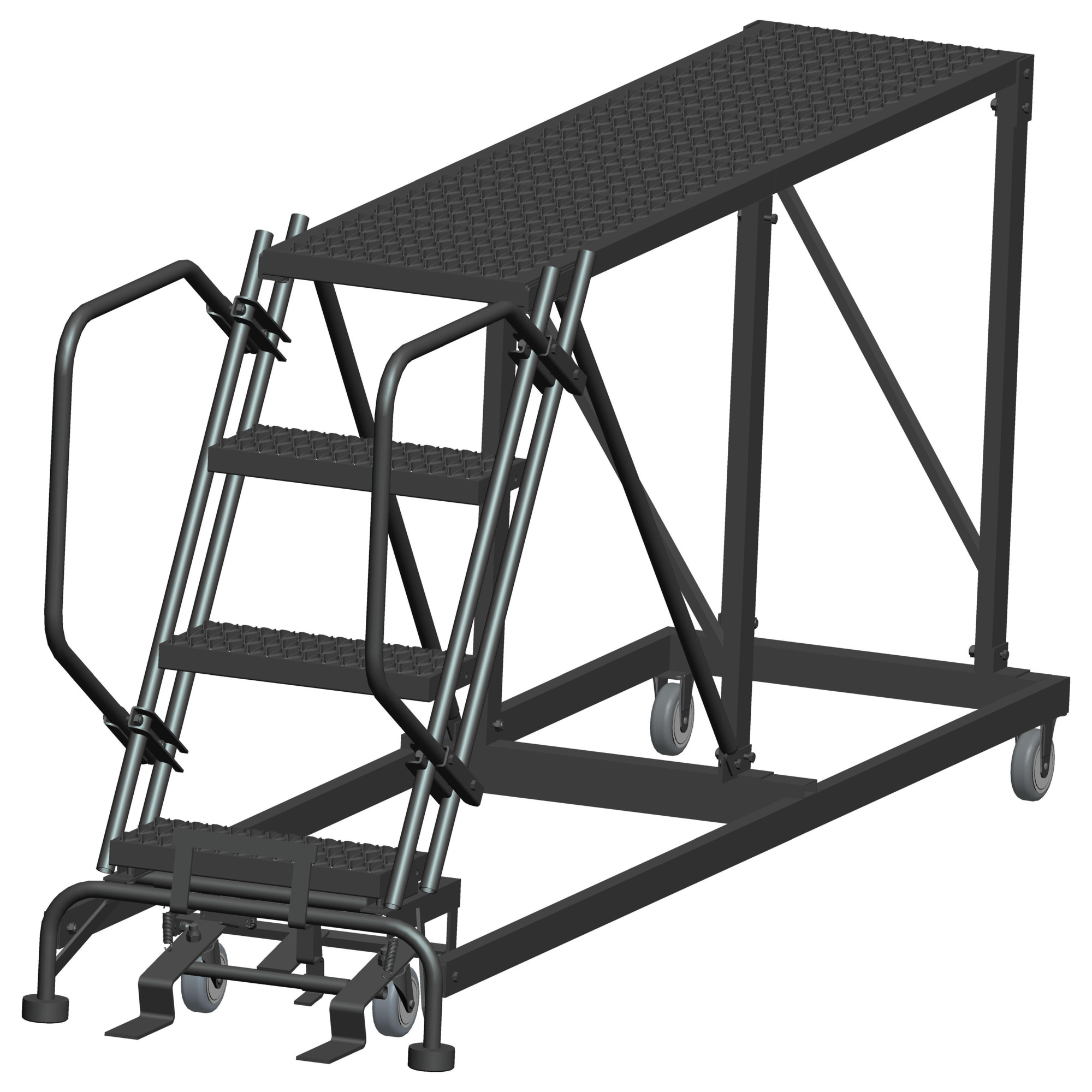 Ballymore, Rolling Work Platform, Overall Height 40 in, Steps 4 ...