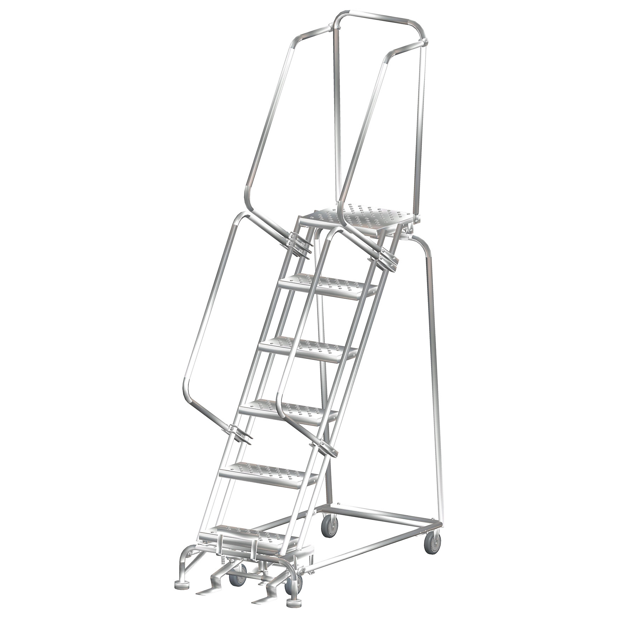 Ballymore, Stainless Steel Rolling Ladder, Overall Height 93 in, Steps ...