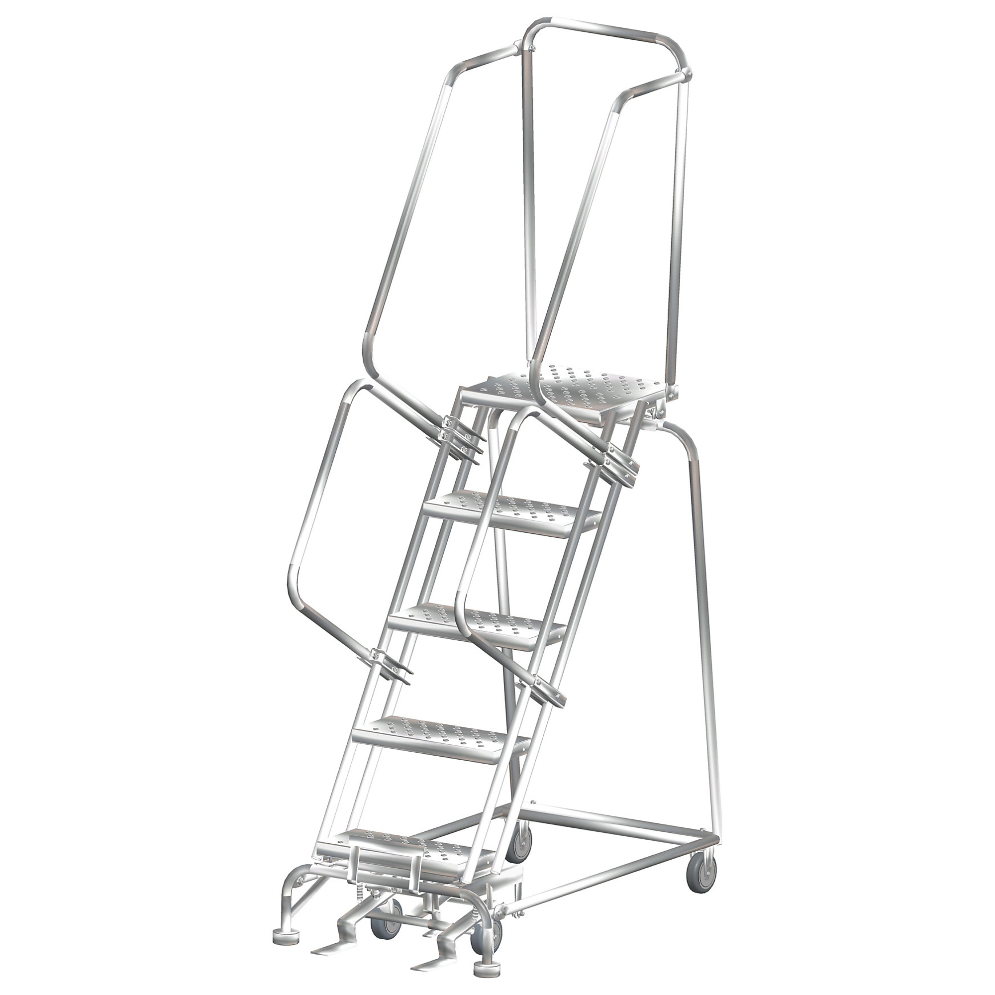 Ballymore, Stainless Steel Rolling Ladder, Overall Height 83 in, Steps ...