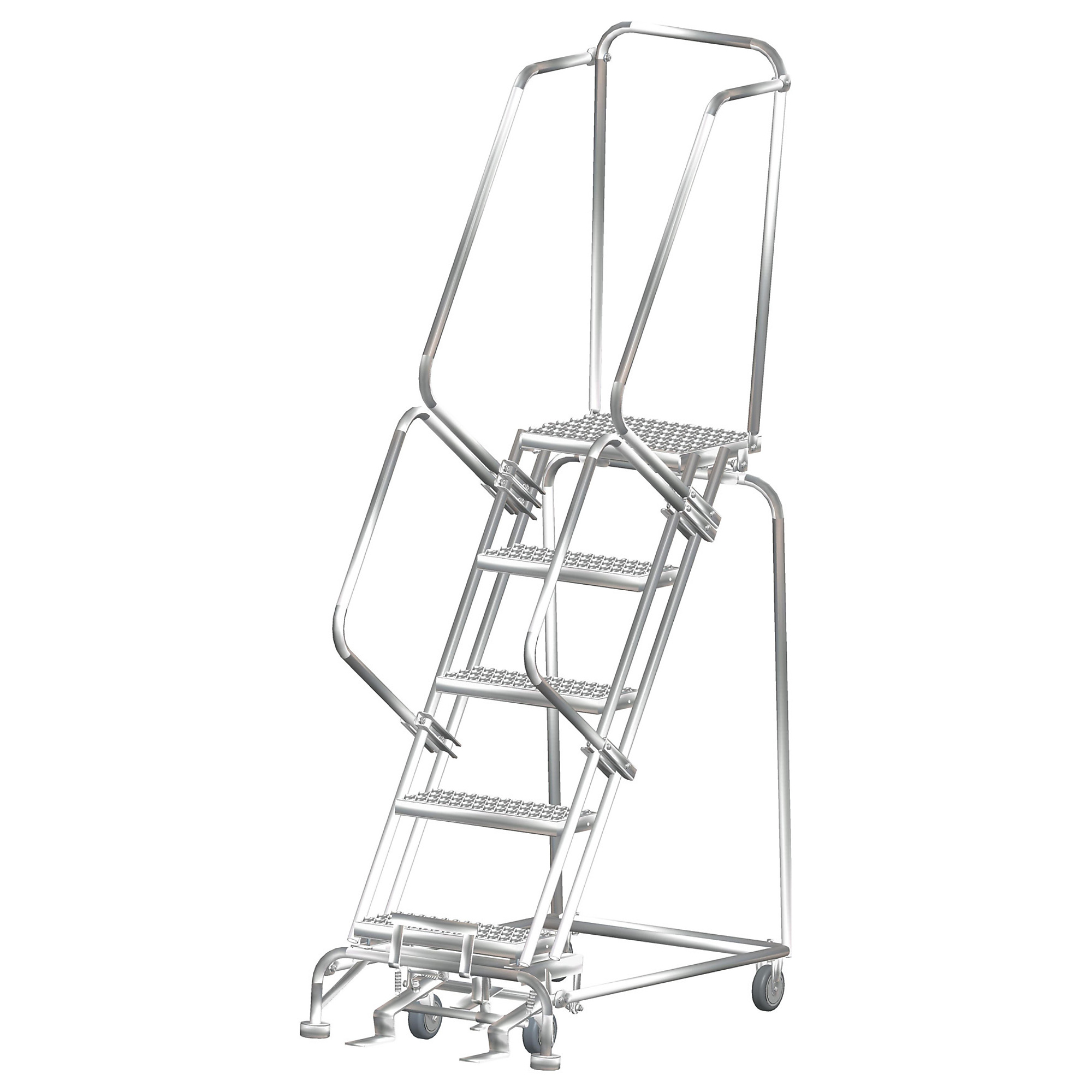 Ballymore, Stainless Steel Rolling Ladder, Overall Height 83 in, Steps ...