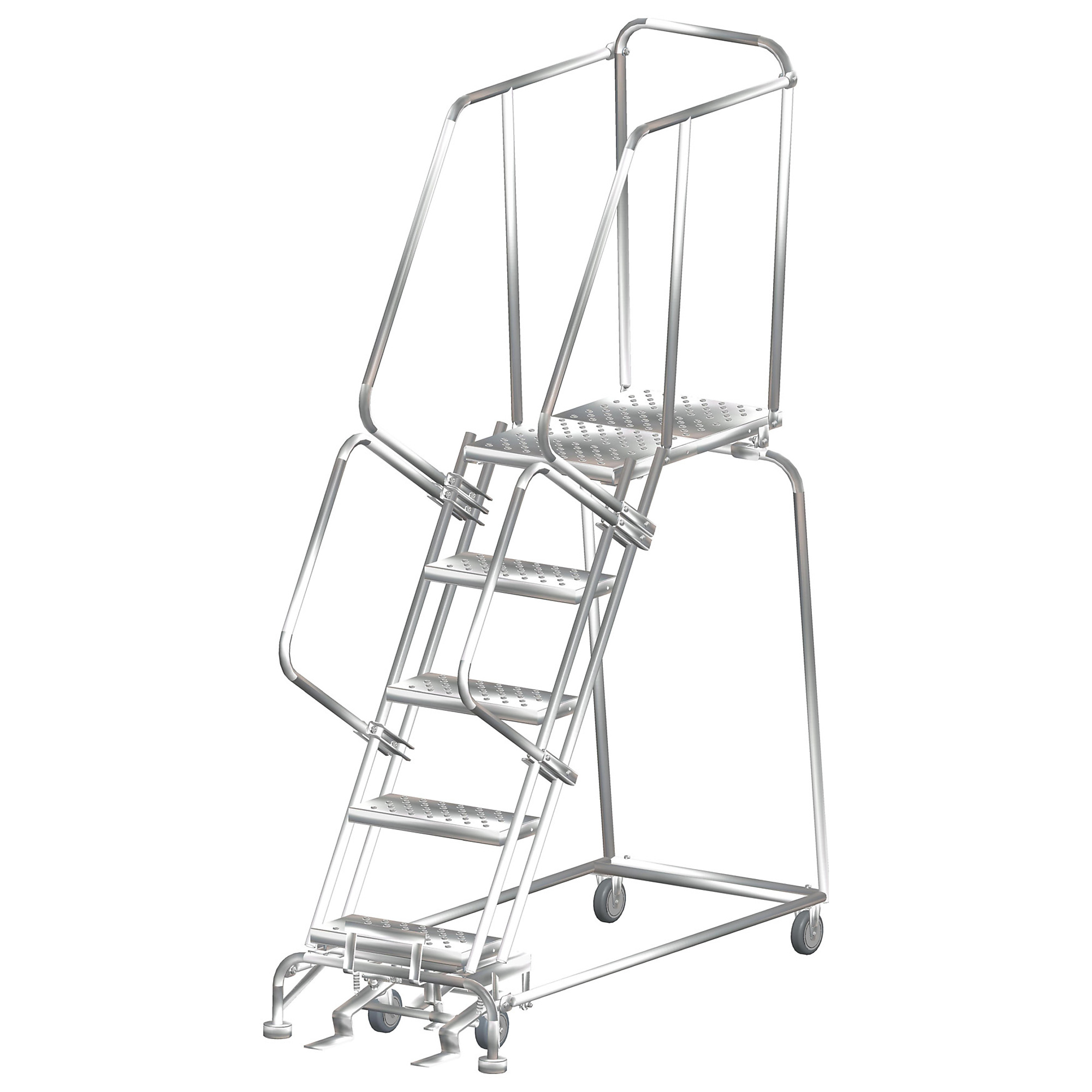 Ballymore, Stainless Steel Rolling Ladder, Overall Height 83 in, Steps ... Ballymore, Stainless Steel Rolling Ladder, Overall Height 83 in, Steps ...