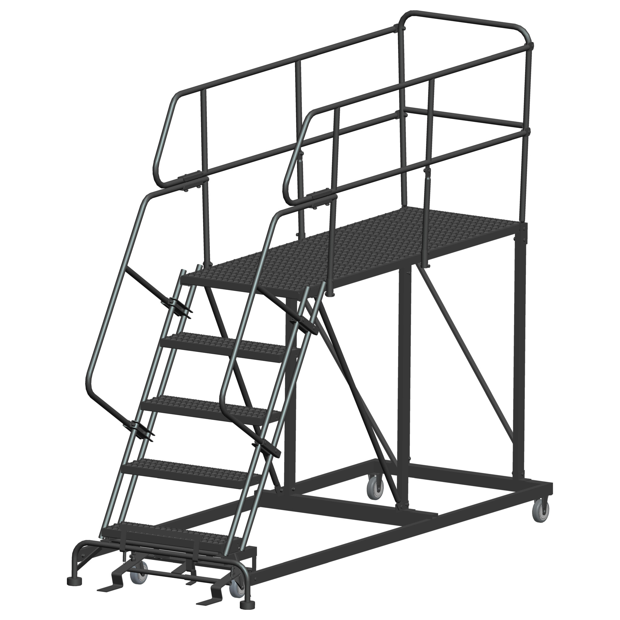 Ballymore Rolling Work Platform, Overall Height 86 in, Steps 5, Material Type Steel, Model# SW ...