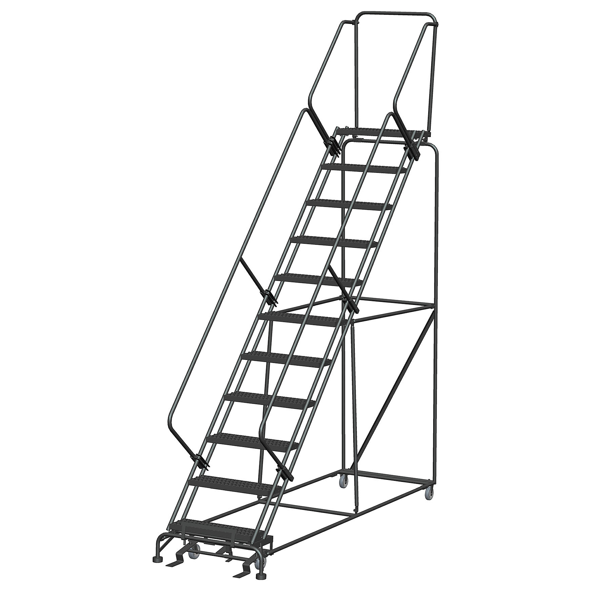 Ballymore, Rolling Ladder, Overall Height 143 in, Steps 11, Material ... Ballymore, Rolling Ladder, Overall Height 143 in, Steps 11, Material ...