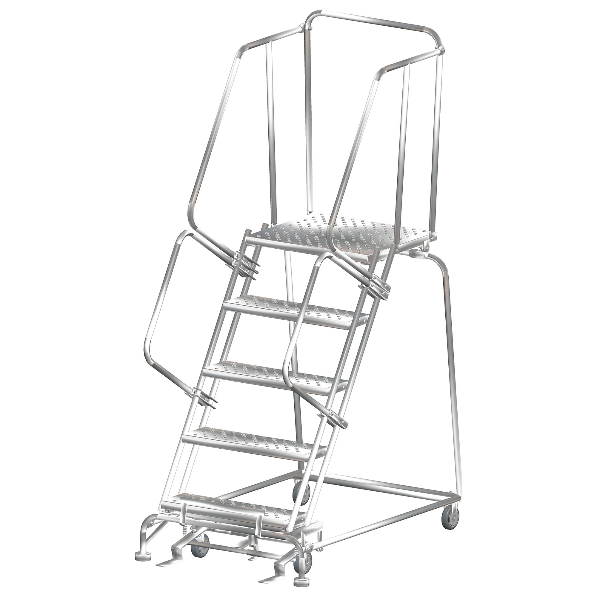 Ballymore, Stainless Steel Rolling Ladder, Overall Height 83 in, Steps ...