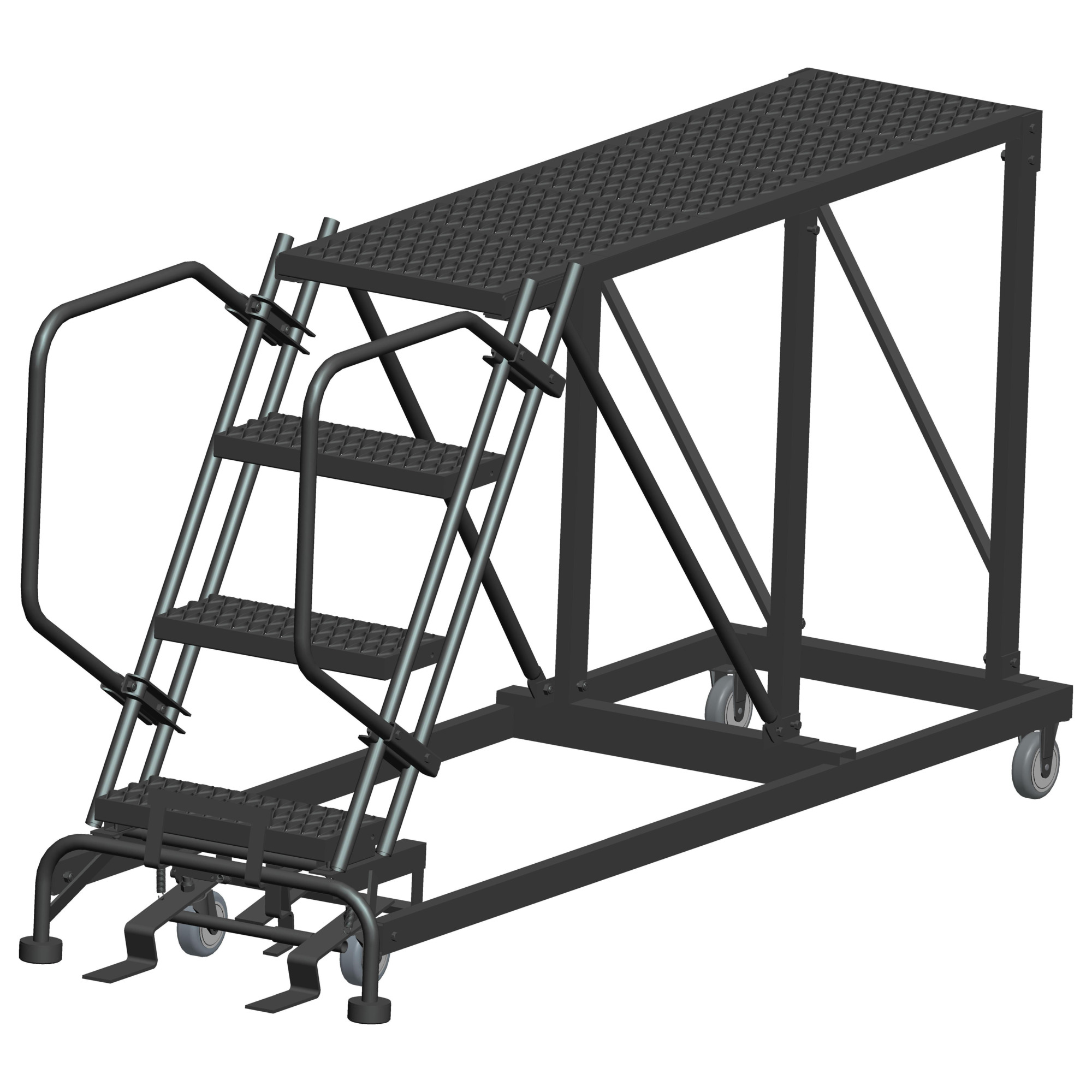 Ballymore, Rolling Work Platform, Overall Height 40 in, Steps 4 ...