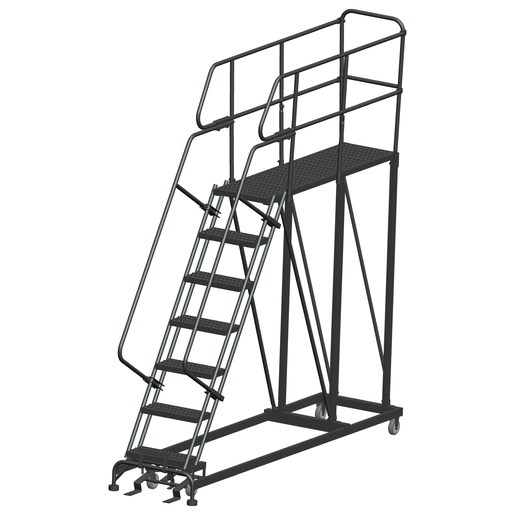 Ballymore, Rolling Work Platform, Overall Height 106 in, Steps 7 ...