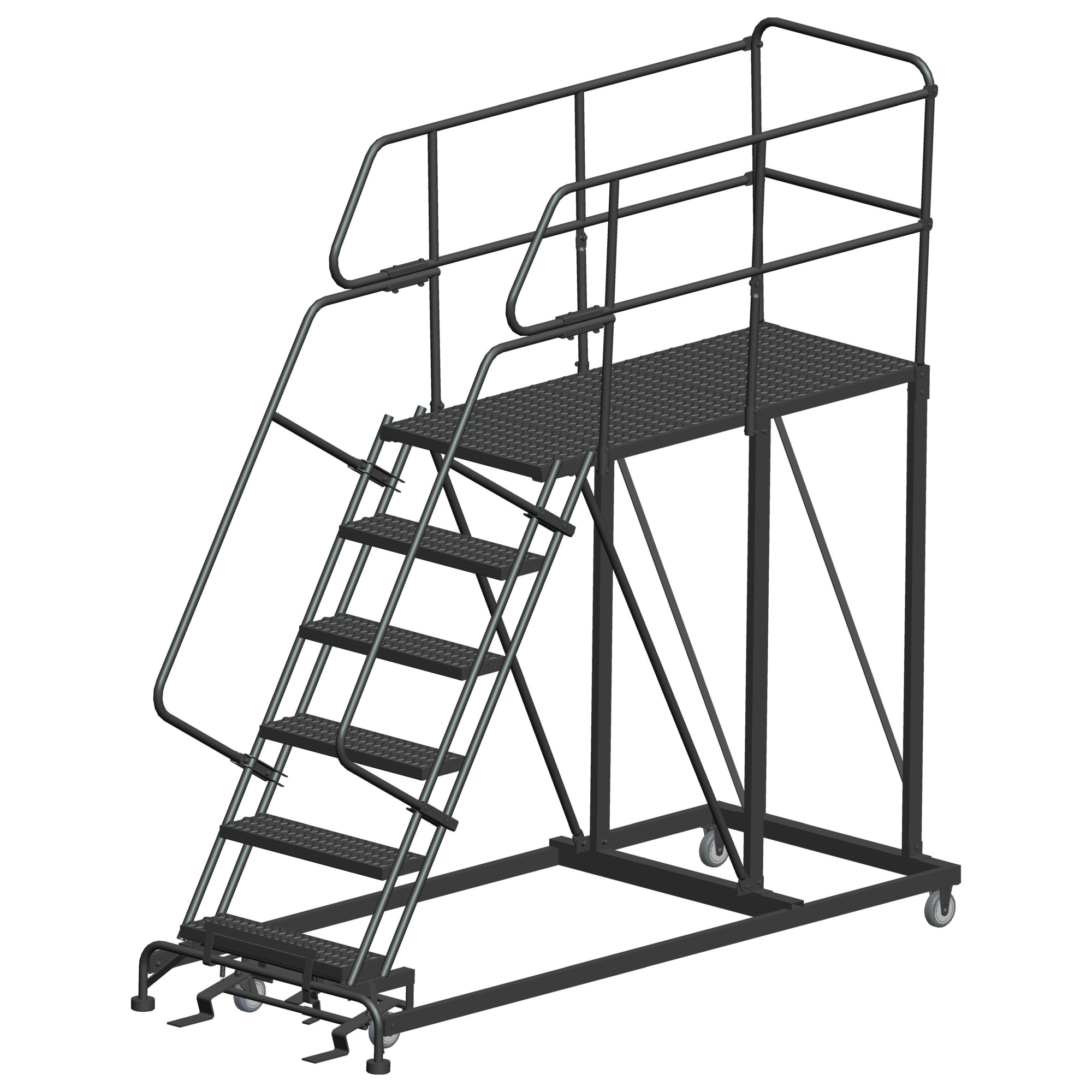 Ballymore, Rolling Work Platform, Overall Height 96 in, Steps 6 ...