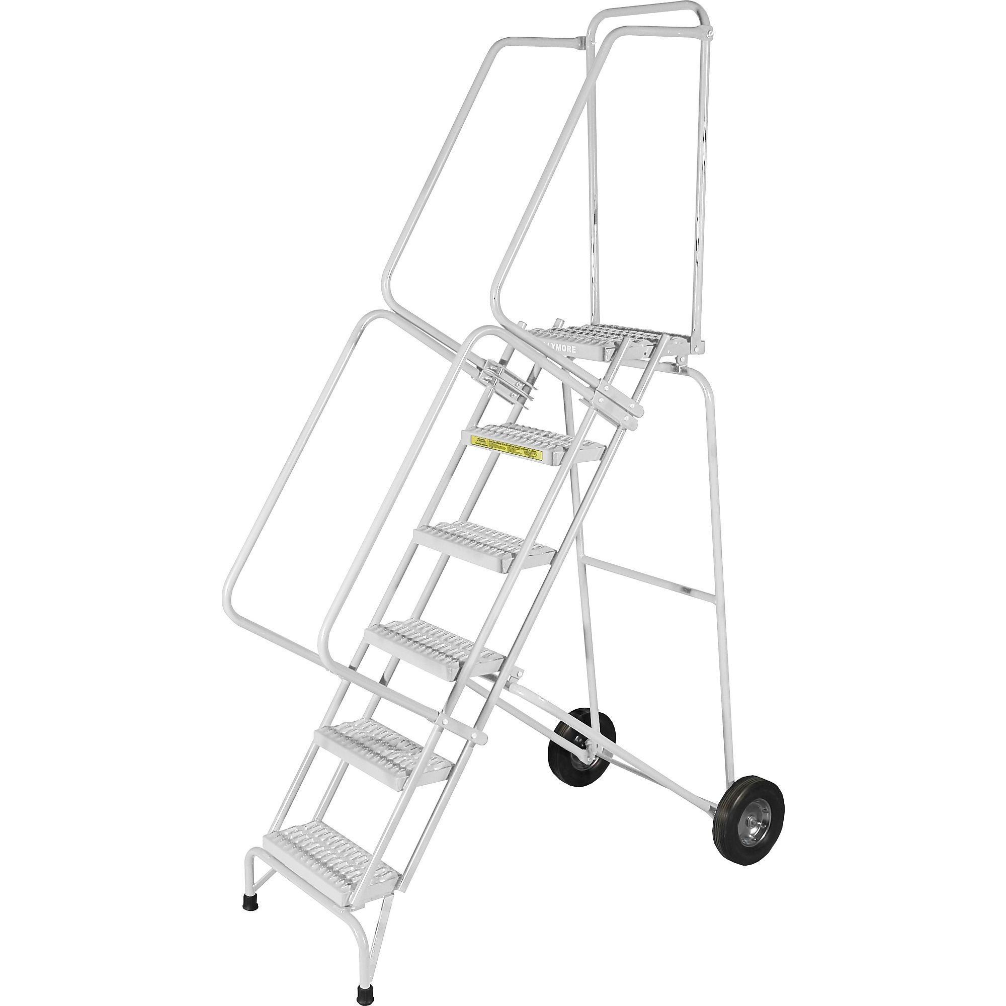 Ballymore, Stainless Steel Rolling Ladder, Overall Height 143 in, Steps ... Ballymore, Stainless Steel Rolling Ladder, Overall Height 143 in, Steps ...