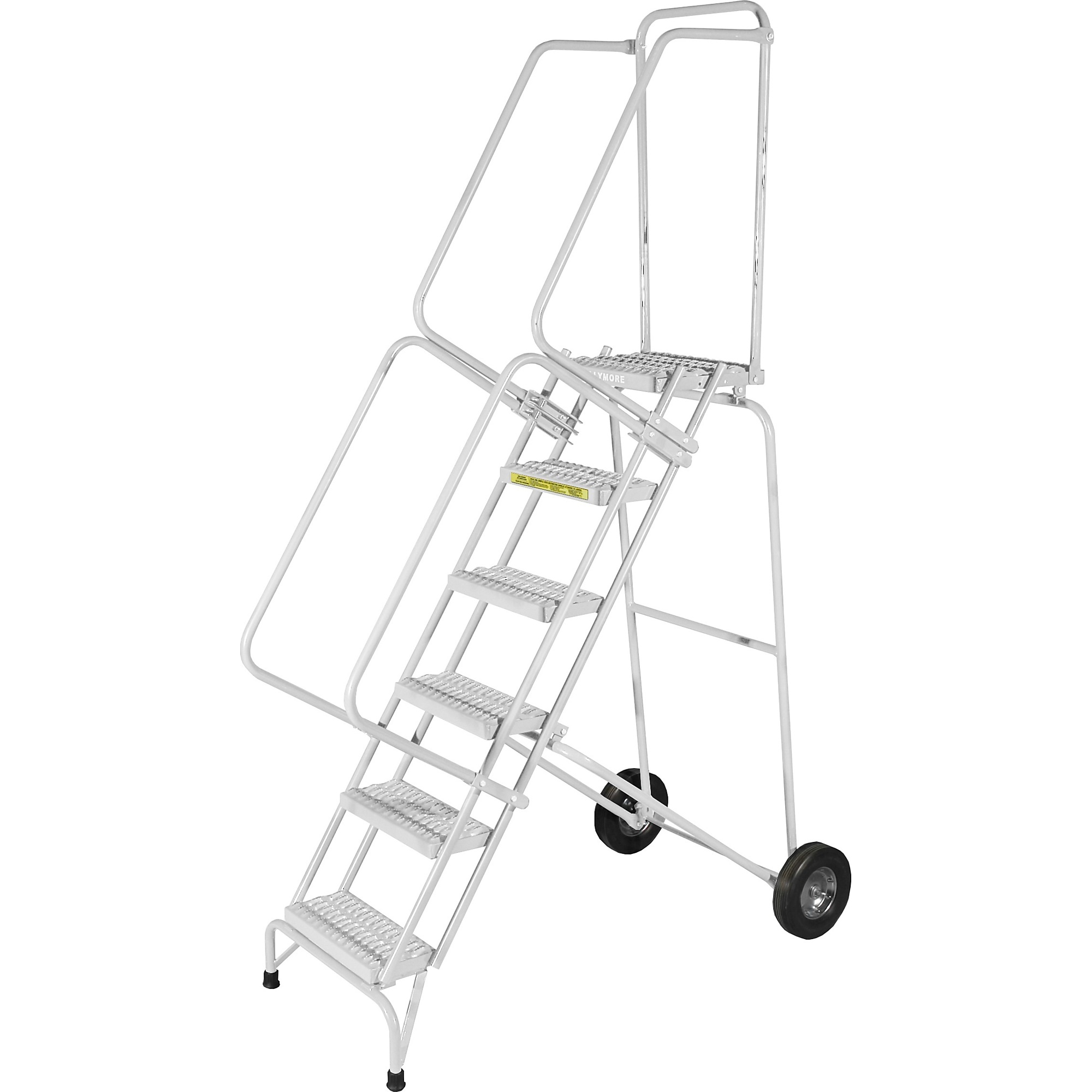 Ballymore, Stainless Steel Rolling Ladder, Overall Height 113 in, Steps ...