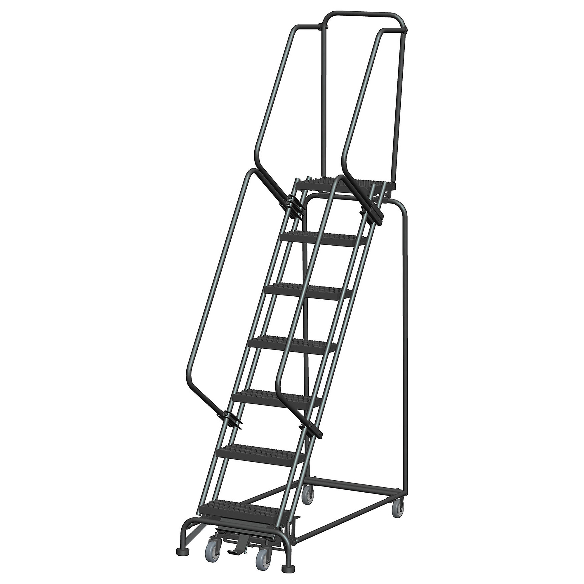 Ballymore, Rolling Ladder, Overall Height 103 in, Steps 7 Material ...