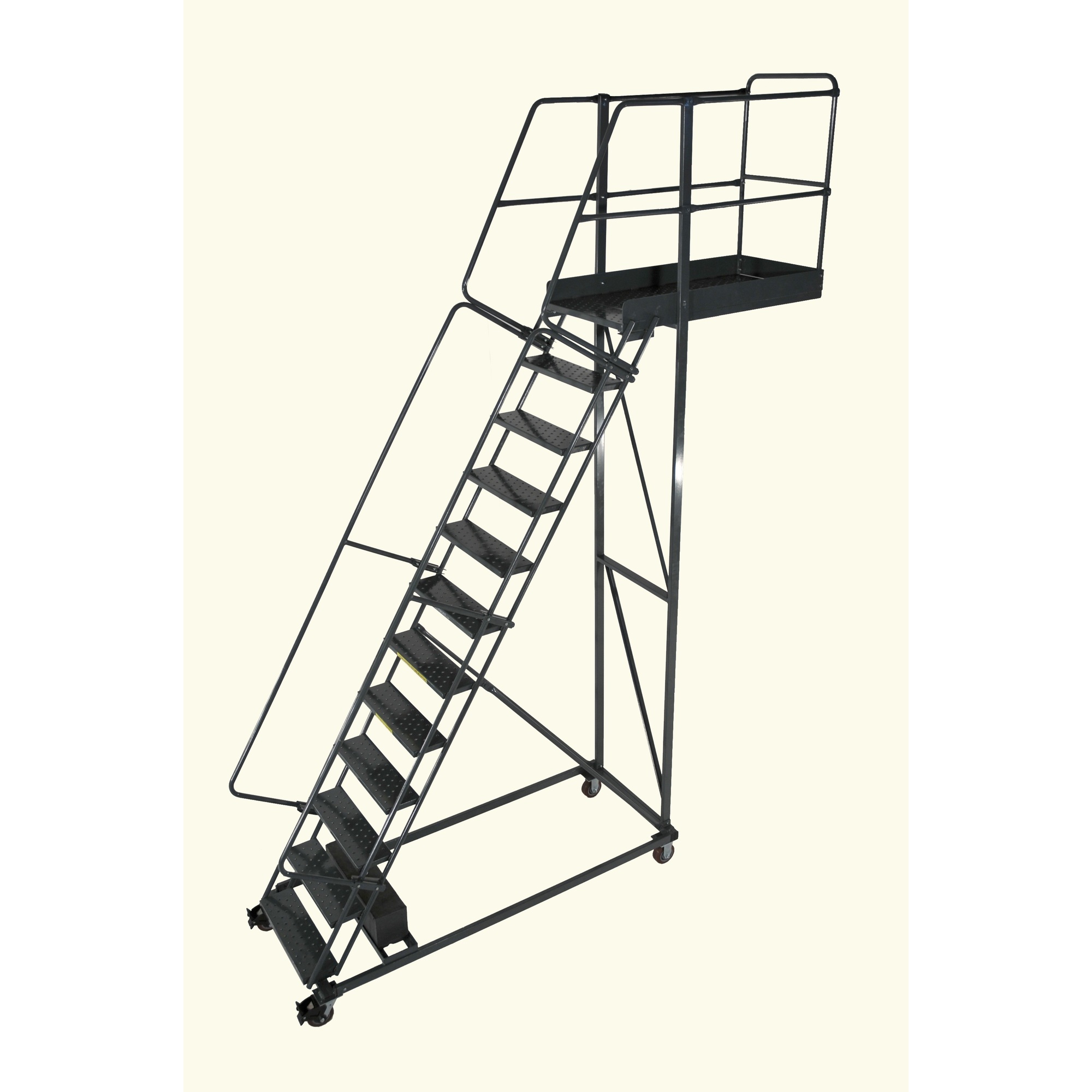 Ballymore, Rolling Ladder, Overall Height 160 in, Steps 12, Material ... Ballymore, Rolling Ladder, Overall Height 160 in, Steps 12, Material ...