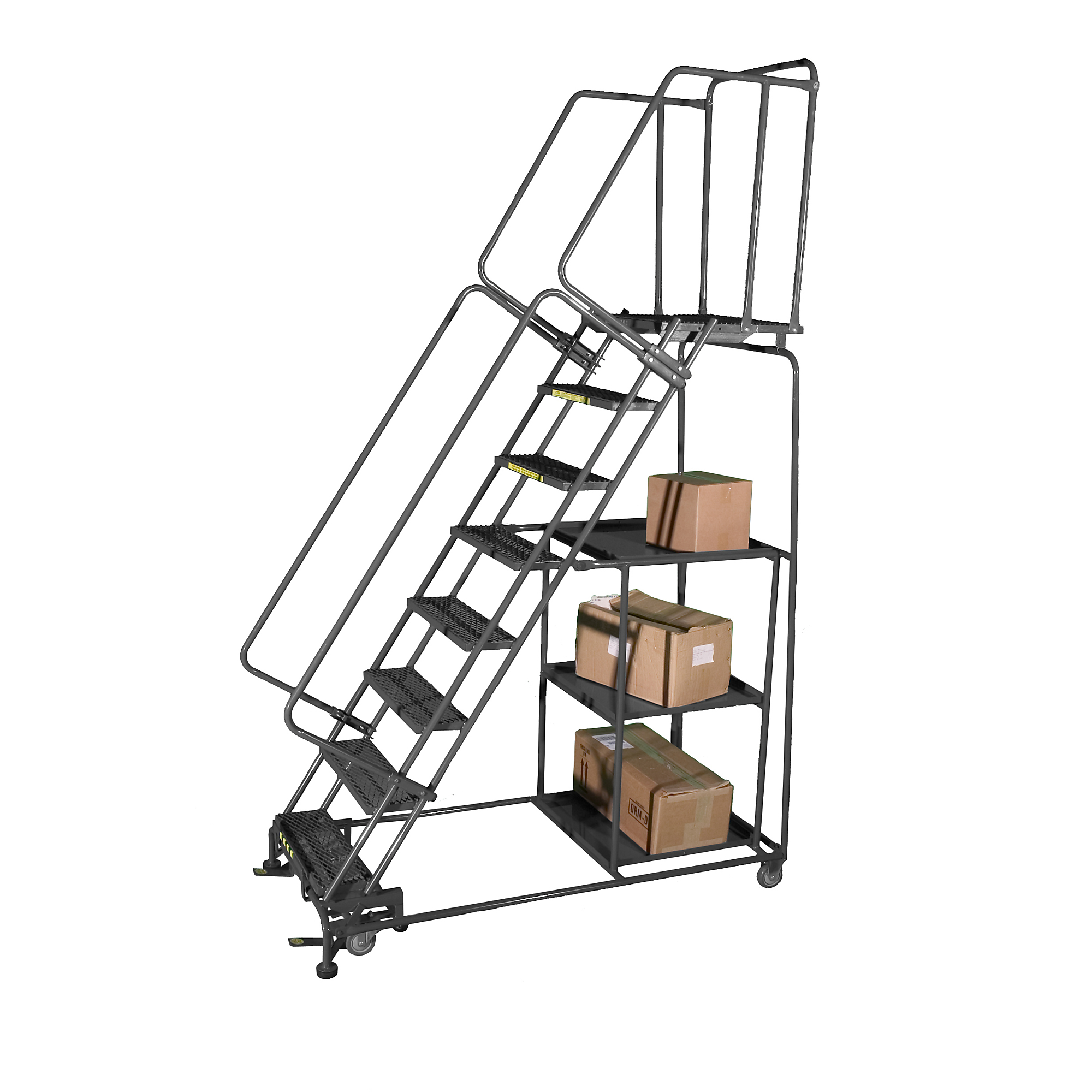 Ballymore, Rolling Ladder, Overall Height 113 in, Steps 8, Material ...