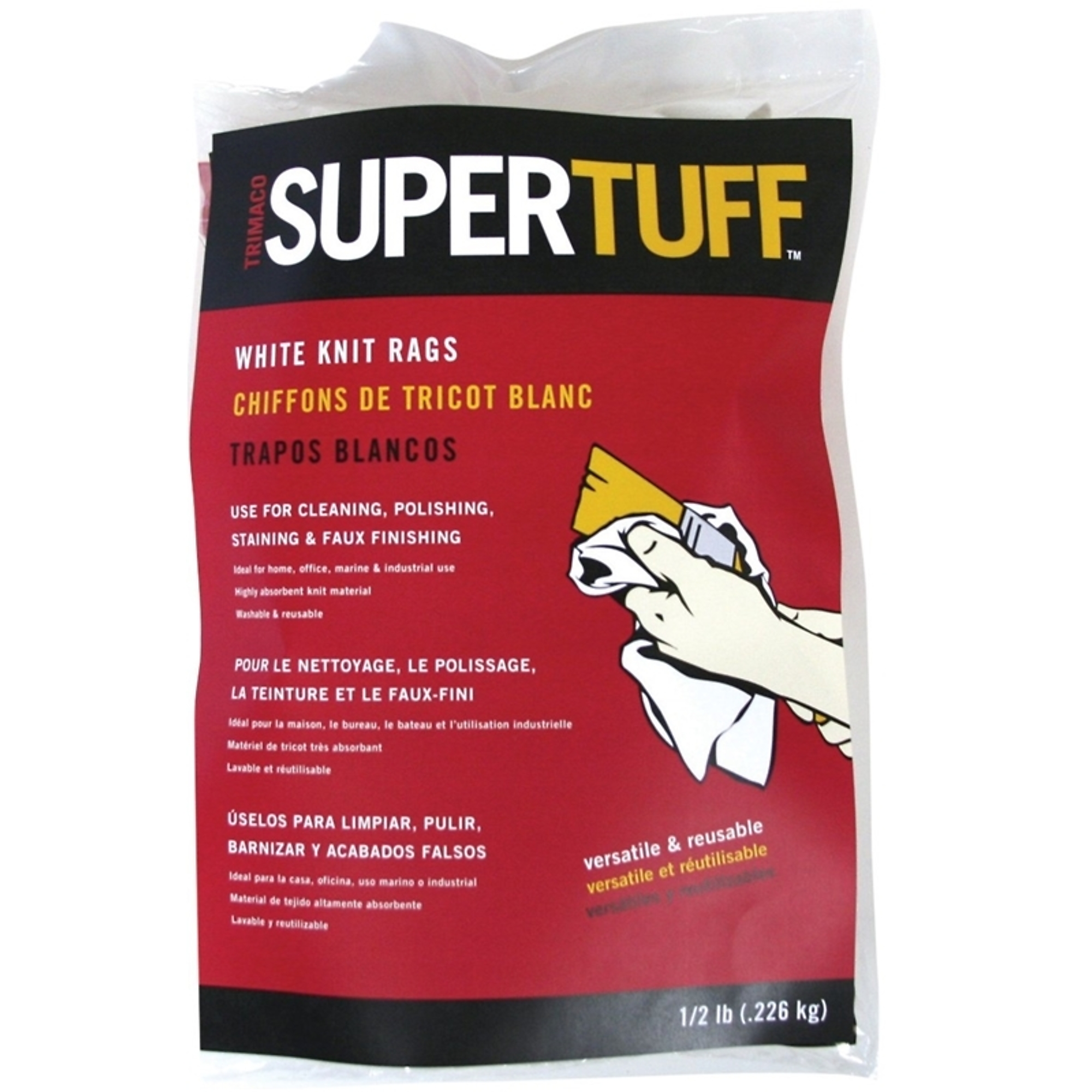 Trimaco 8OZ WHITE PAINTER RAGS, Product Type Rags, Qty. Included 1 ...