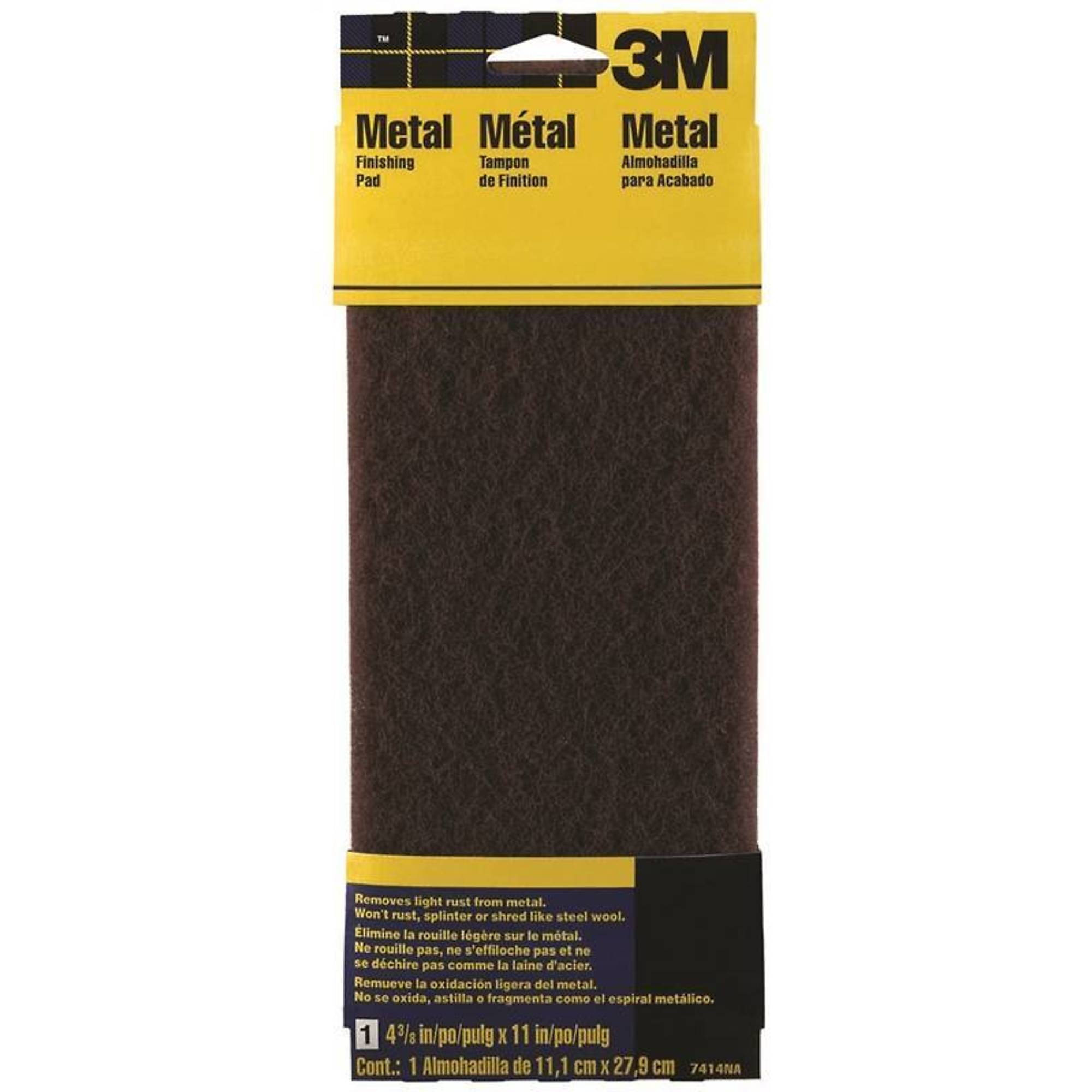 3M Metal Finish Sanding Pad, 4.5X11in., Sandpaper Sheets, Model# 7414 ...