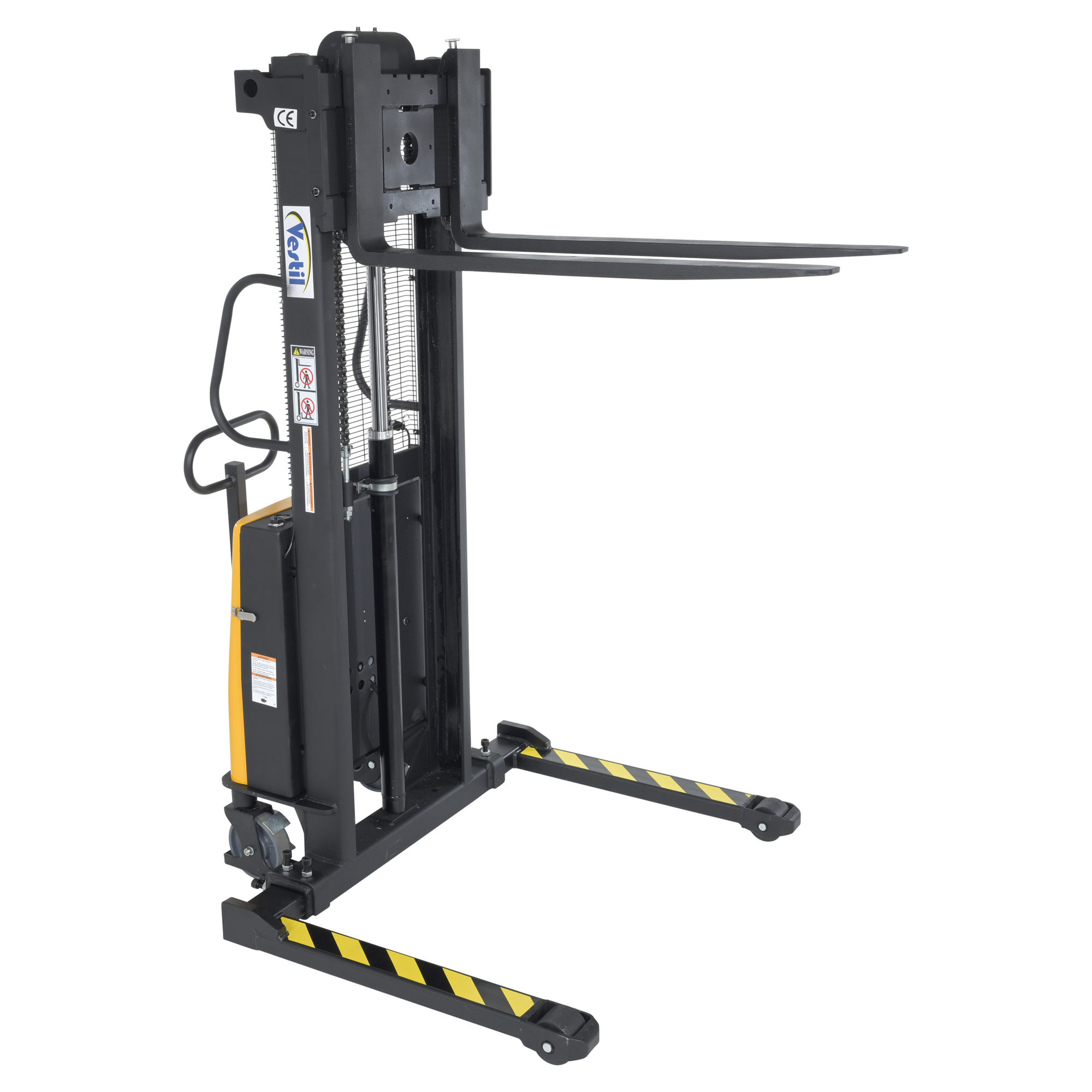 Vestil, Adjustable stacker with powered lift 2k, Capacity 2000 lb ...