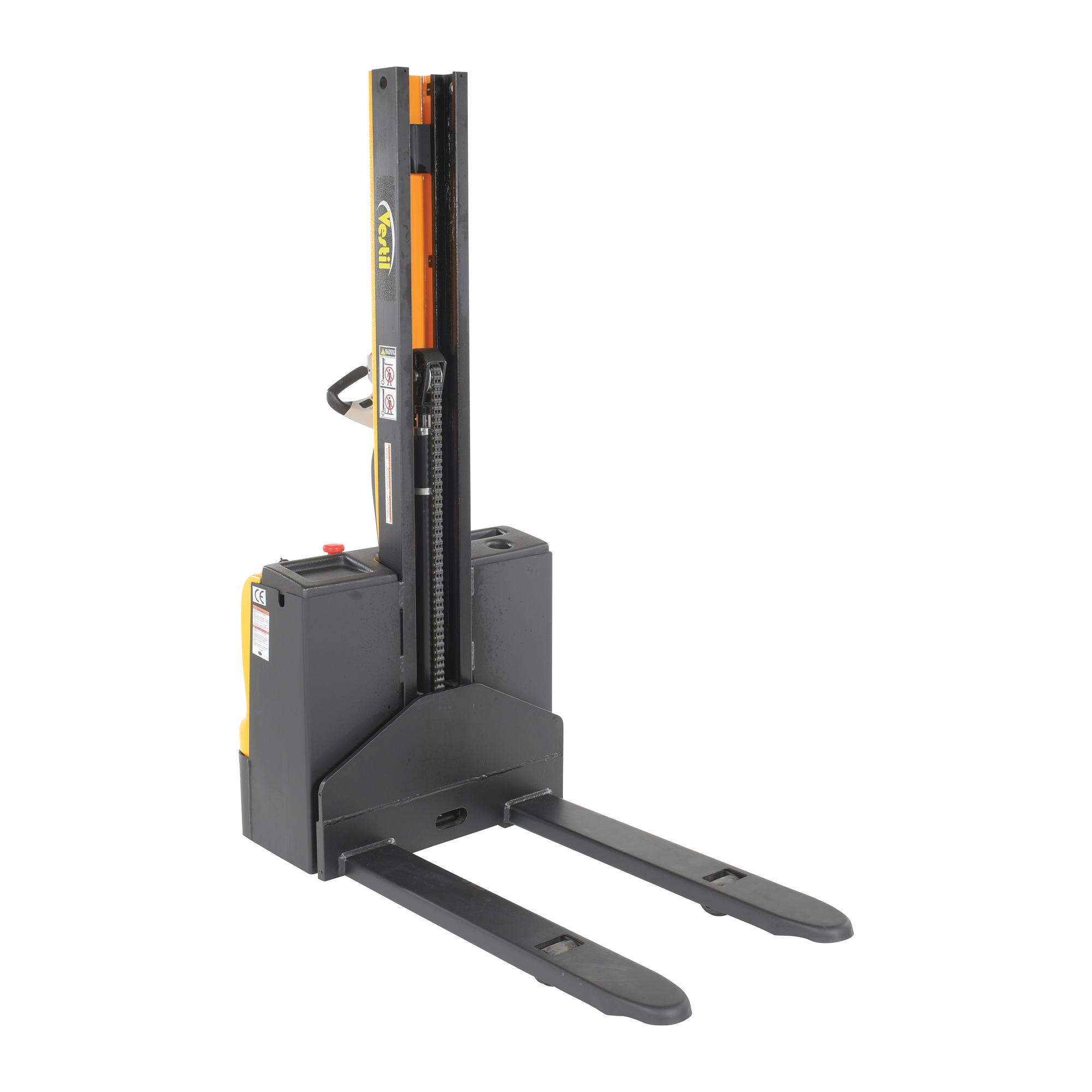 Vestil, Powered Lift Pallet Stacker Forklift, Capacity 2200 lb, Raised ...