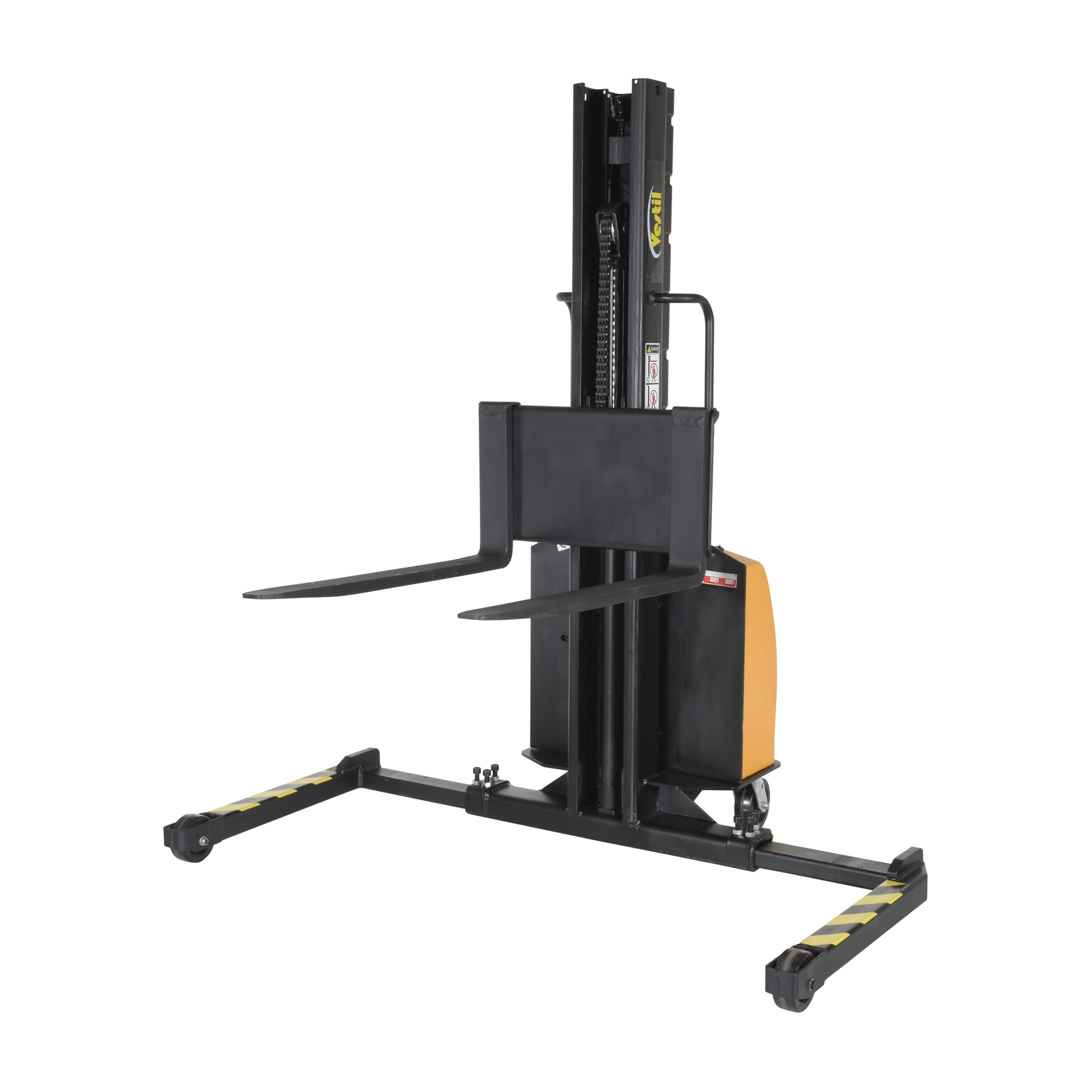 Vestil, Narrow mast stacker DC powered adjust forkslegs, Capacity 1500 ...