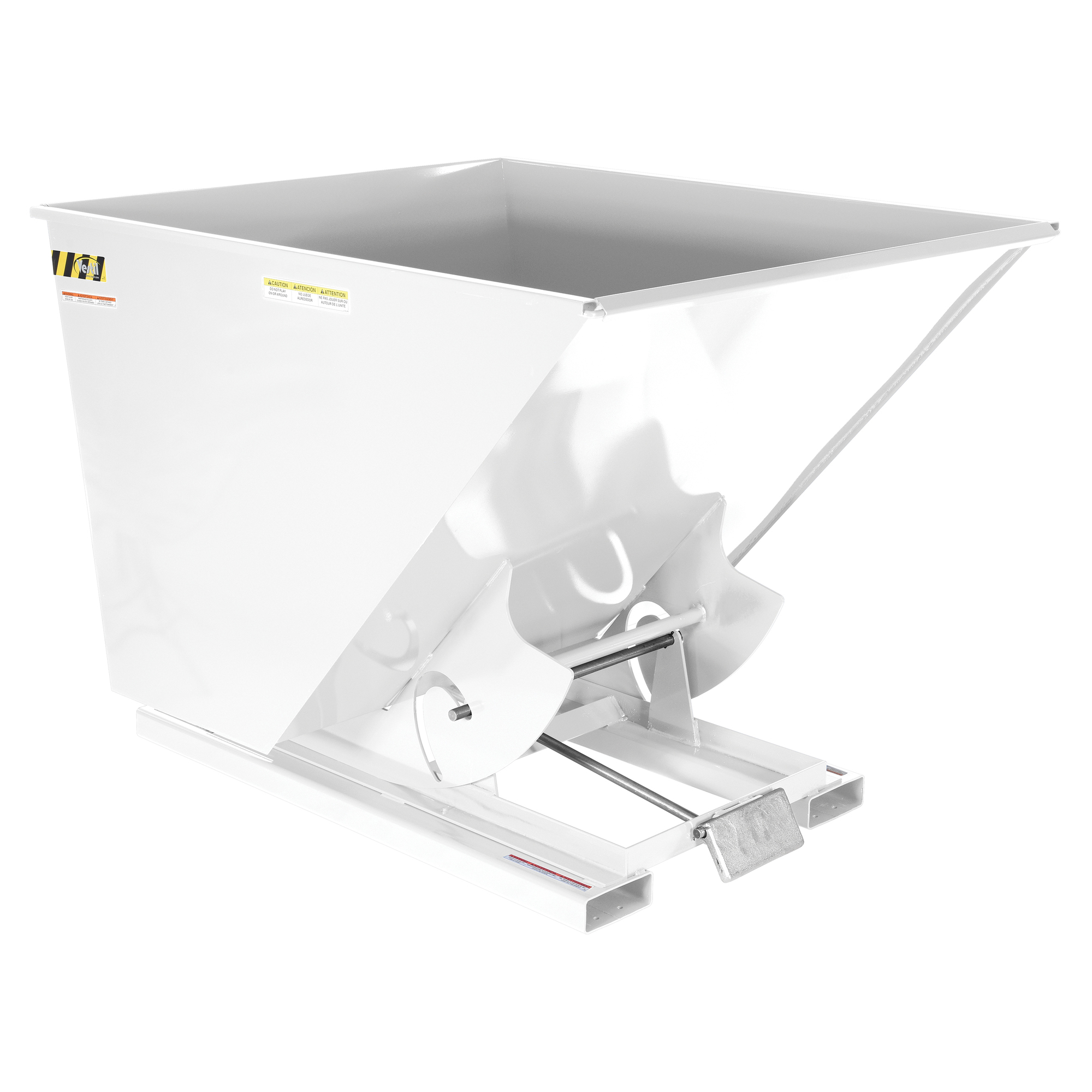 Vestil Self-Dump Hopper, Capacity 4000 lb, Volume 2 yd³, Color White ...