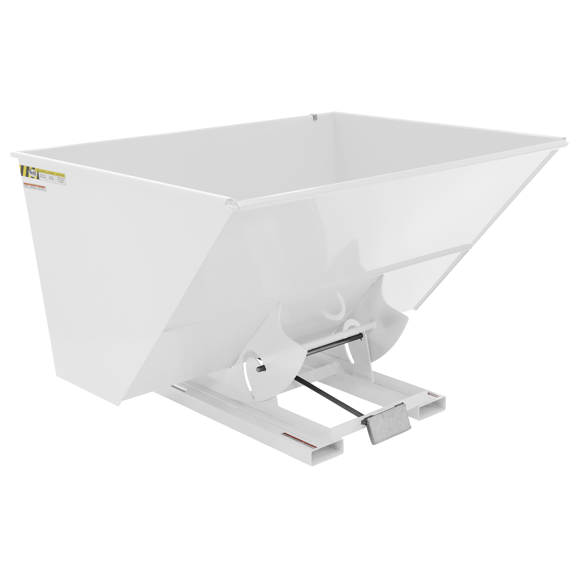 Vestil Self-Dump Hopper, Capacity 6000 lb, Volume 3 yd³, Color White ...