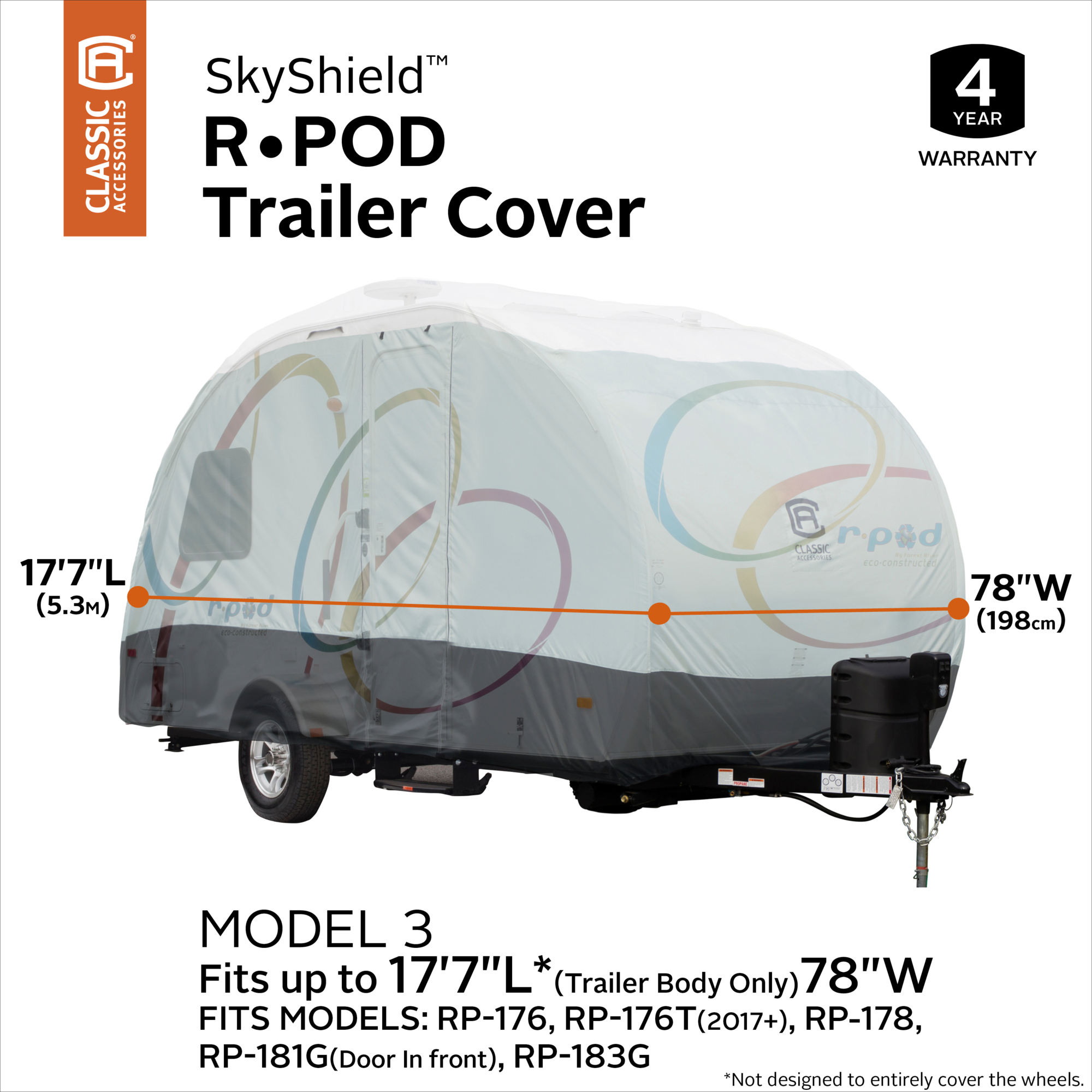 Classic Accessories, RV SkyShield R-Pod Cover, Cover Type Travel ...