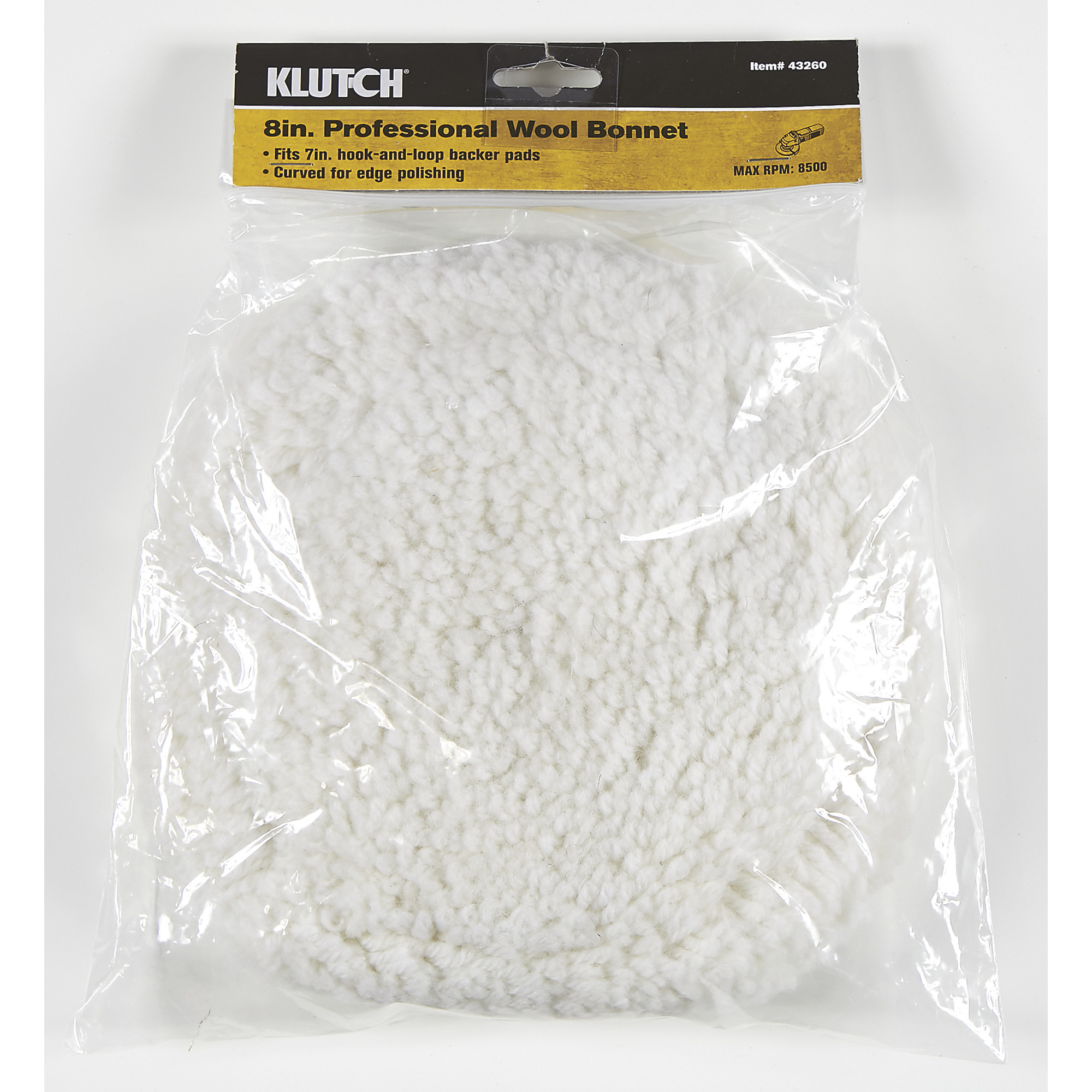 Klutch 8in. Professional Wool Bonnet | Northern Tool