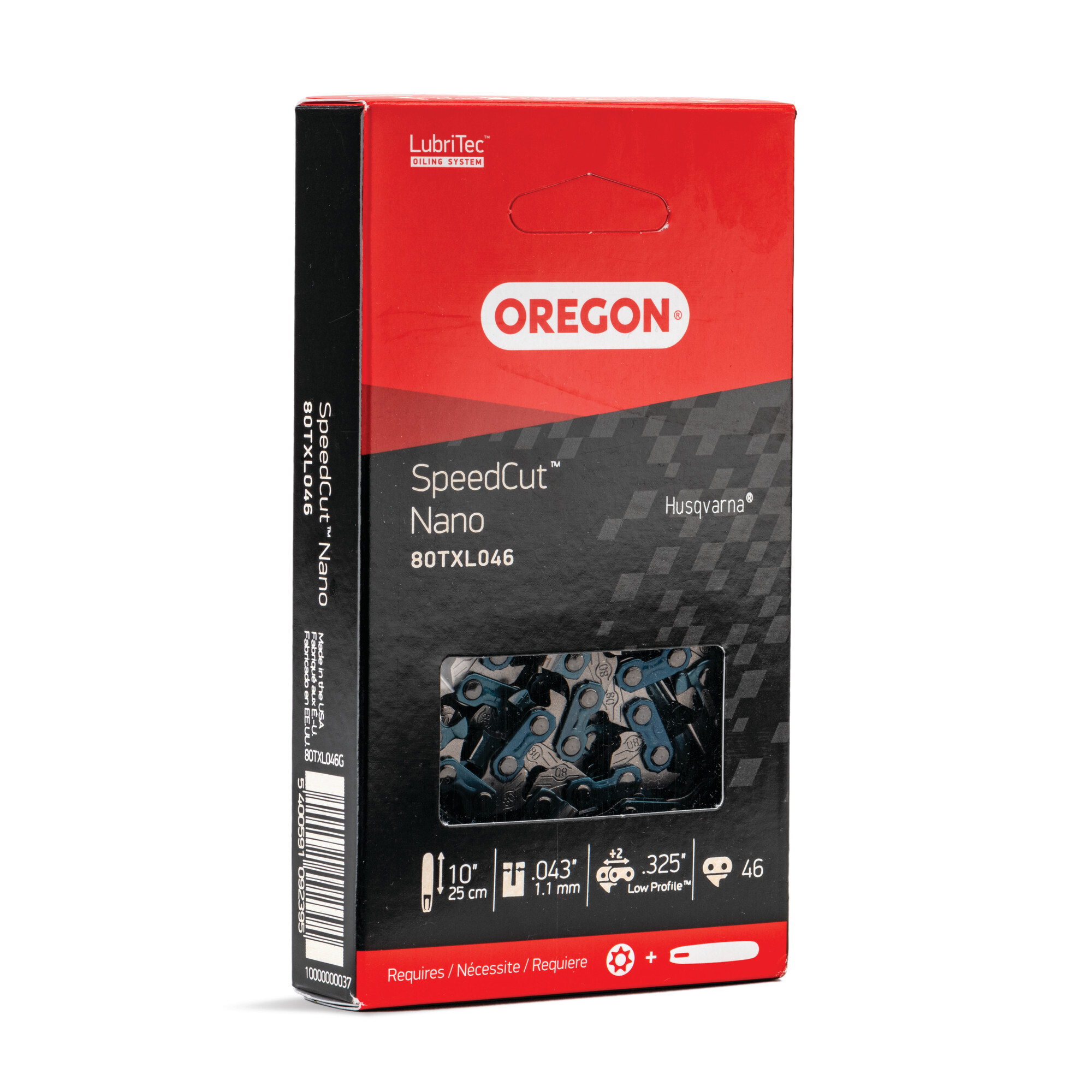 Oregon SpeedCut Nano Chainsaw Chain, Bar Length 10 in, Chain Pitch 0. ...