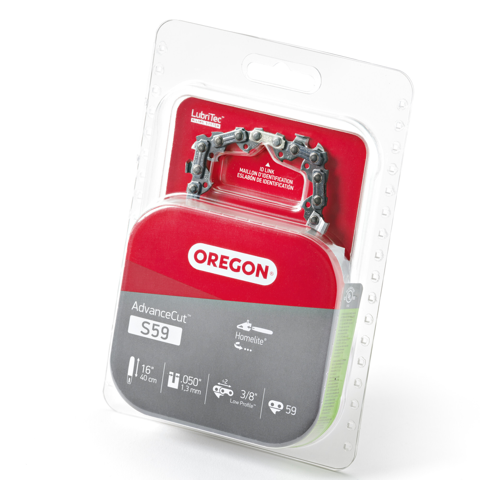 Oregon, ControlCut Chainsaw Chain, Bar Length 16 in, Chain Pitch 3/8 in ...