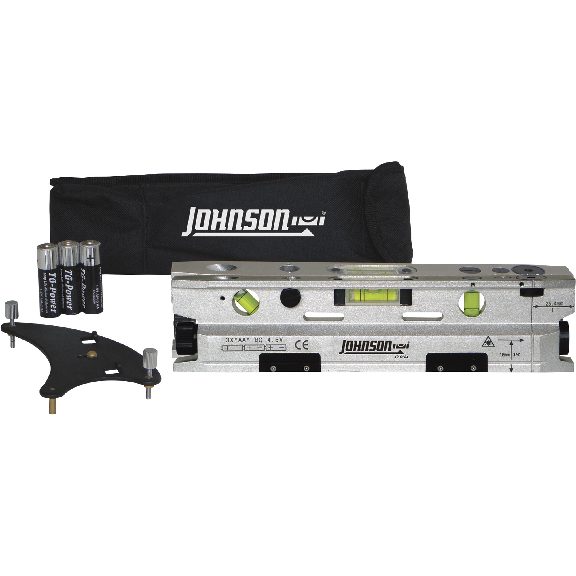 Johnson Level & Tool Three-Beam Magnetic Torpedo Laser Level, Model# 40 ...