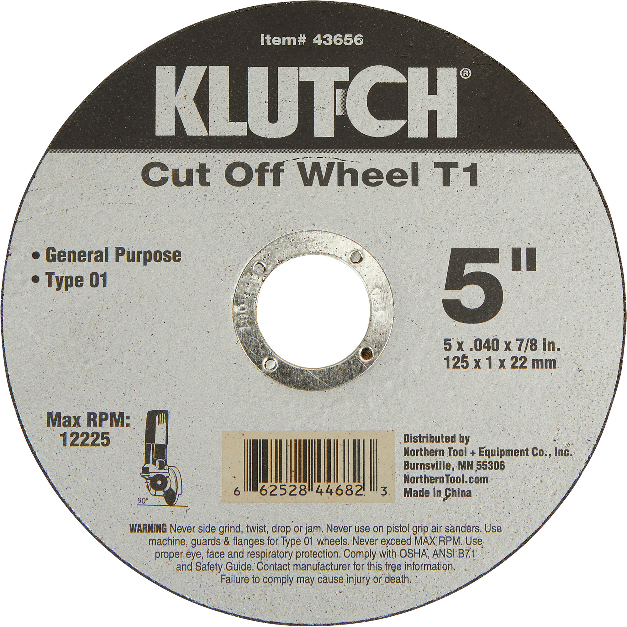 Klutch Cutoff Wheel Chop Saw Blade, 5in. Dia. | Northern Tool