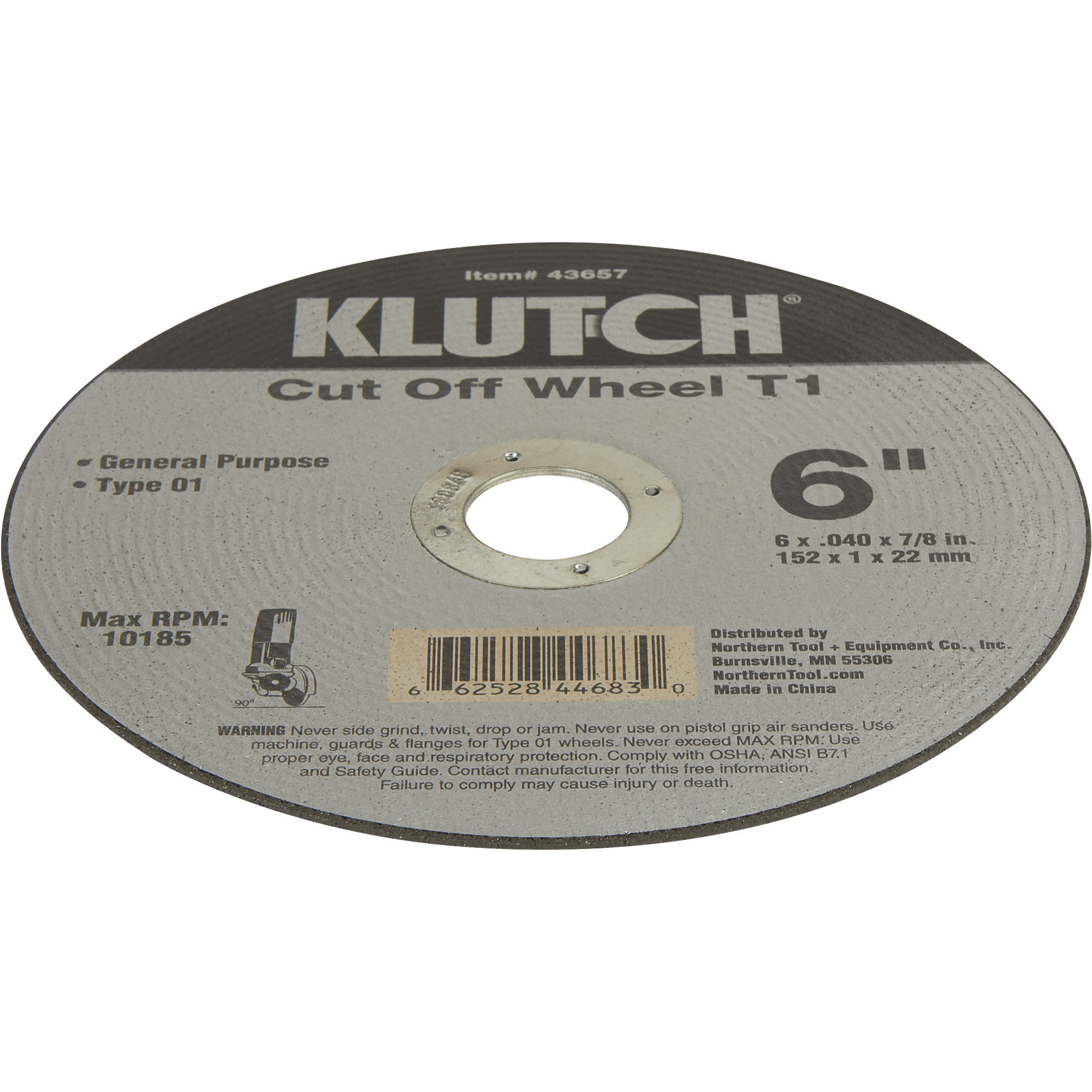 Klutch 6in. Right-Angle Cutoff Wheel | Northern Tool
